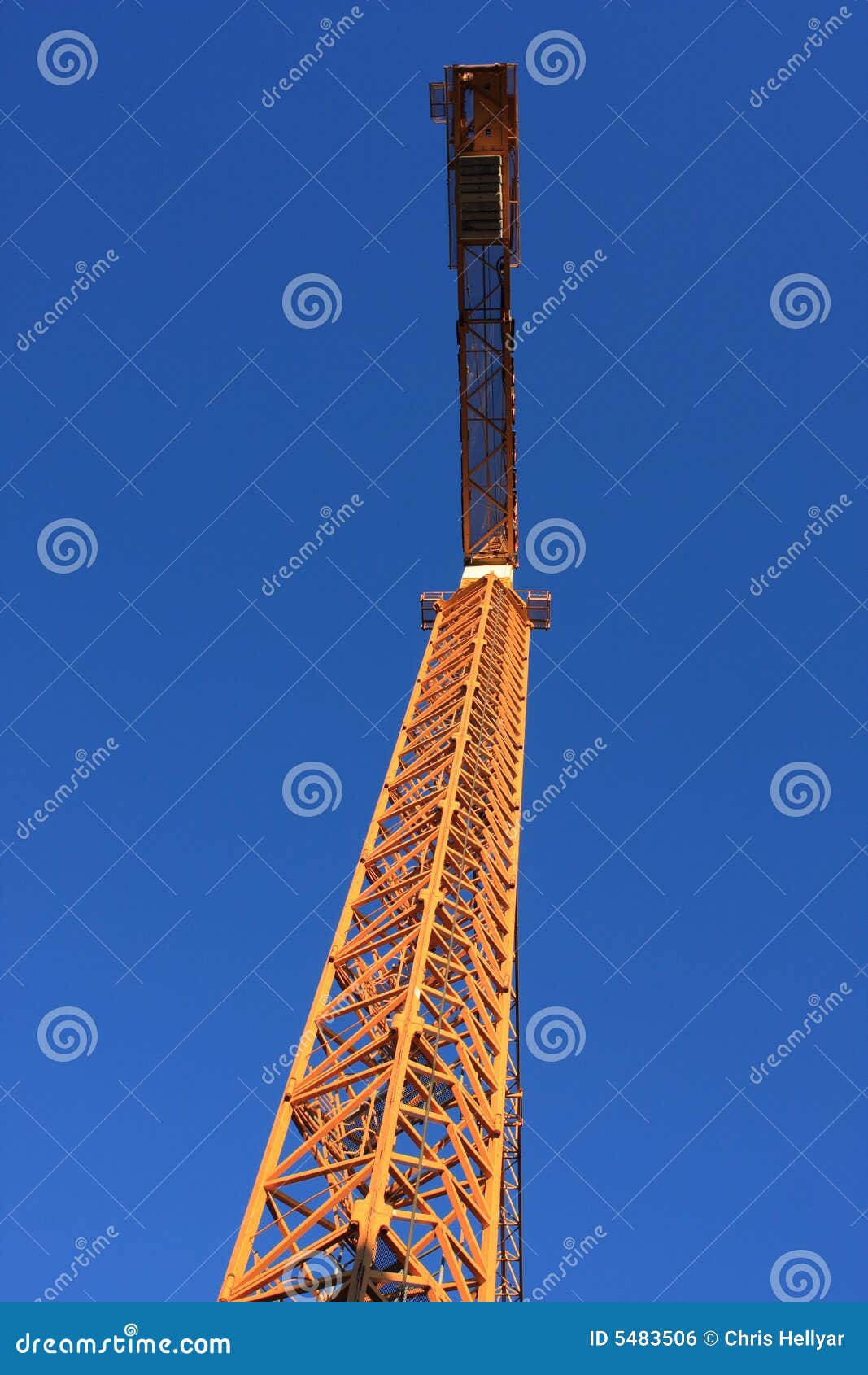 Yellow construction crane stock photo. Image of highrise - 5483506