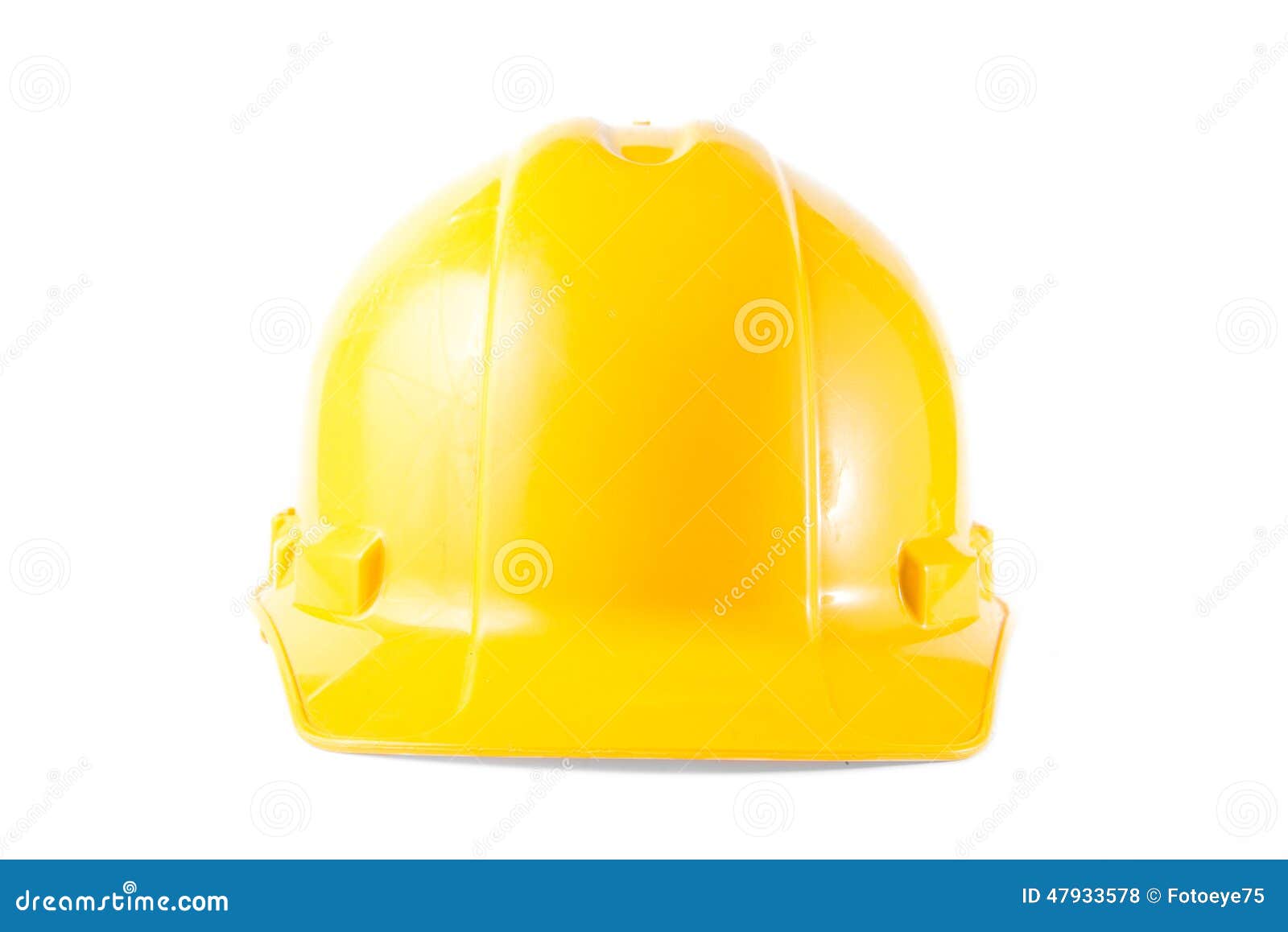 Yellow Construction Hat Isolated on White Stock Photo - Image of safety ...