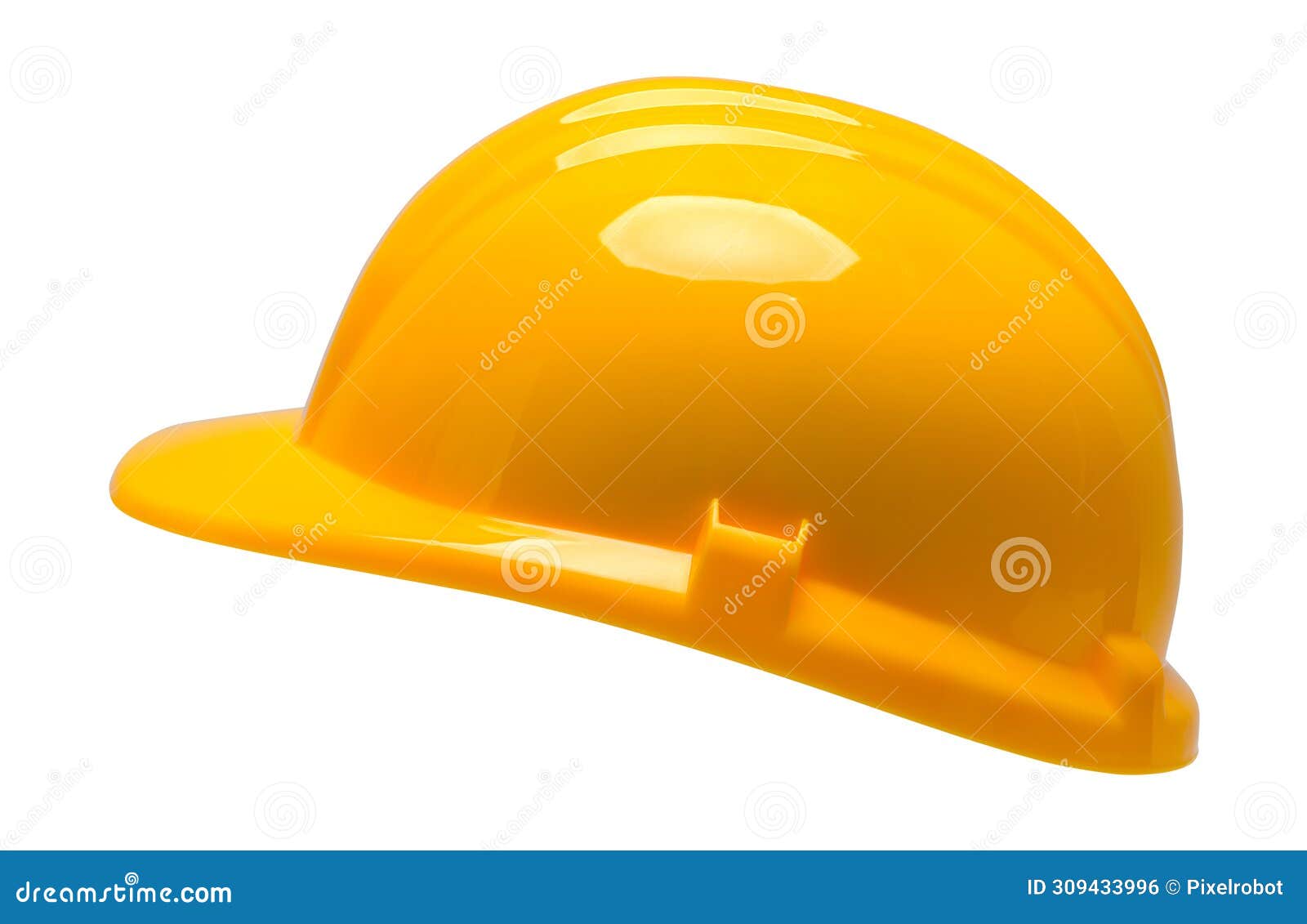 Yellow Construction Hat Side View Cut Out on White Stock Photo - Image ...