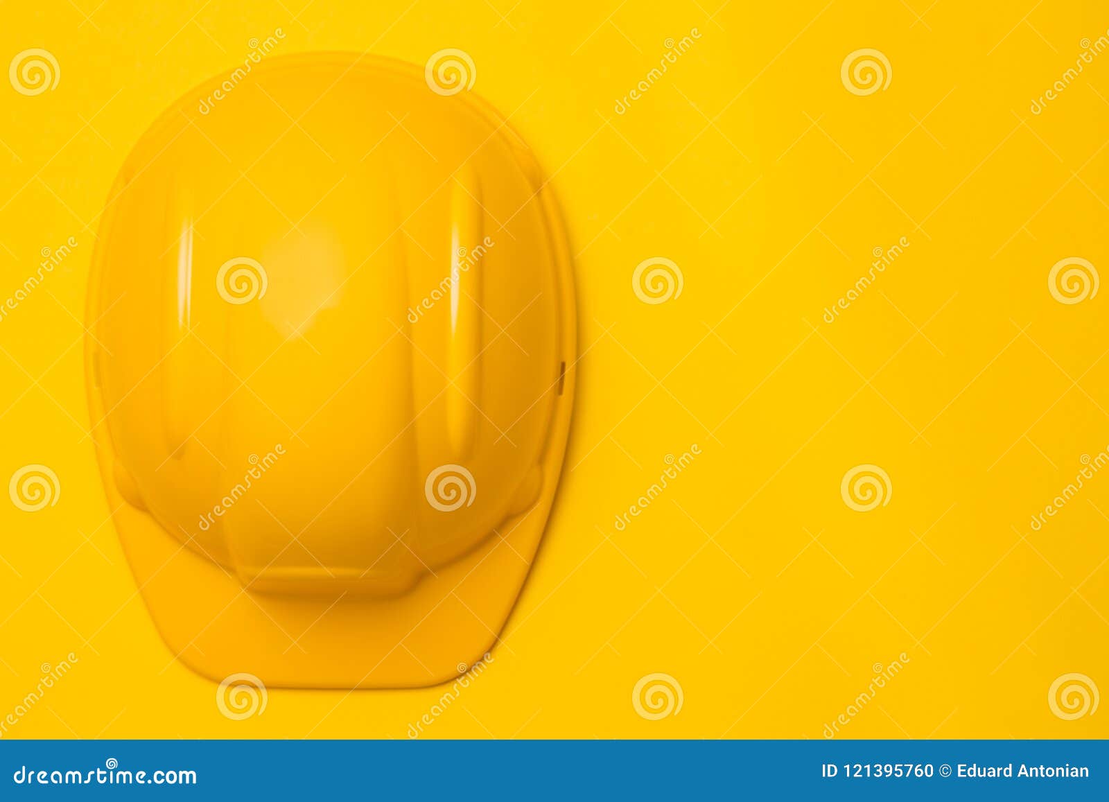 Yellow Construction Helmet on a Yellow Background, Head Protection ...
