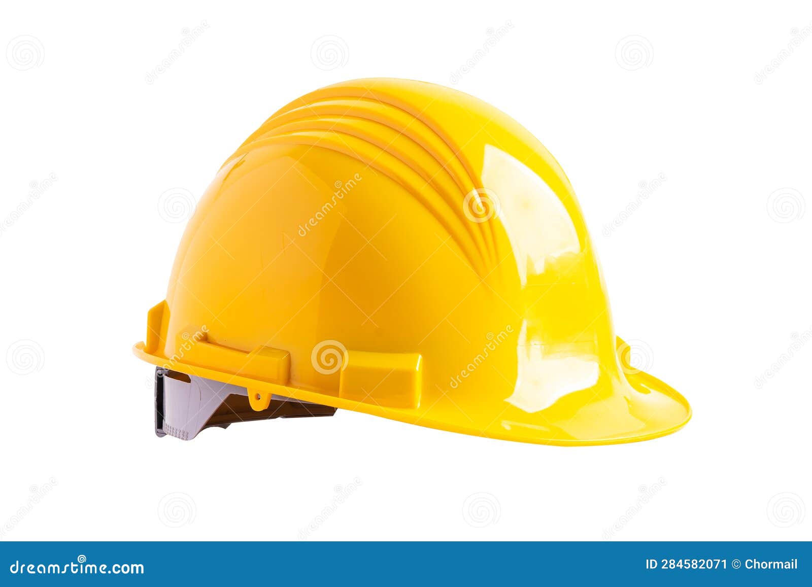 Yellow Construction Helmet Isolated on White Background with Clipping ...
