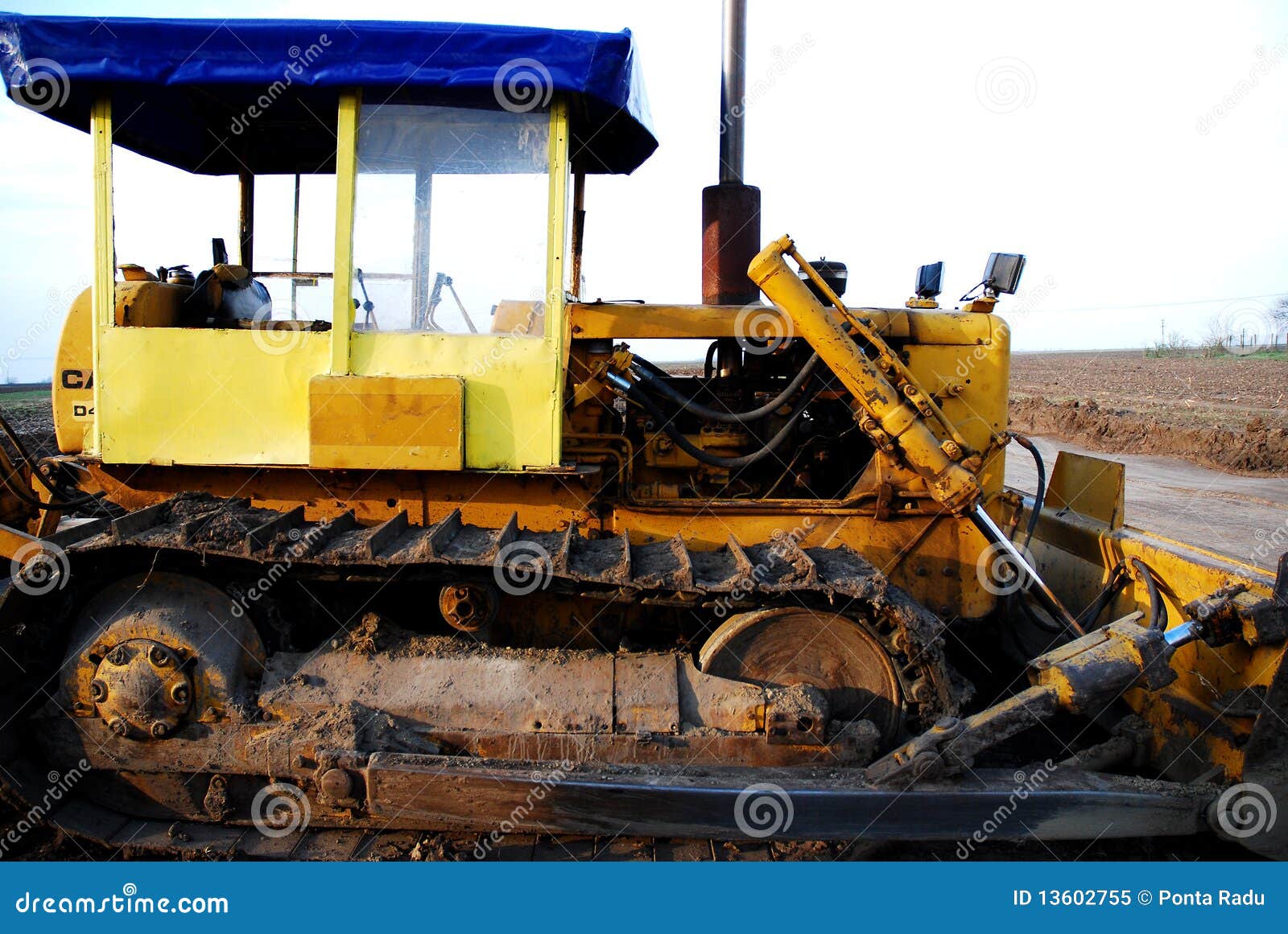 Yellow Construction Machinery Stock Image - Image of time, vehicle ...