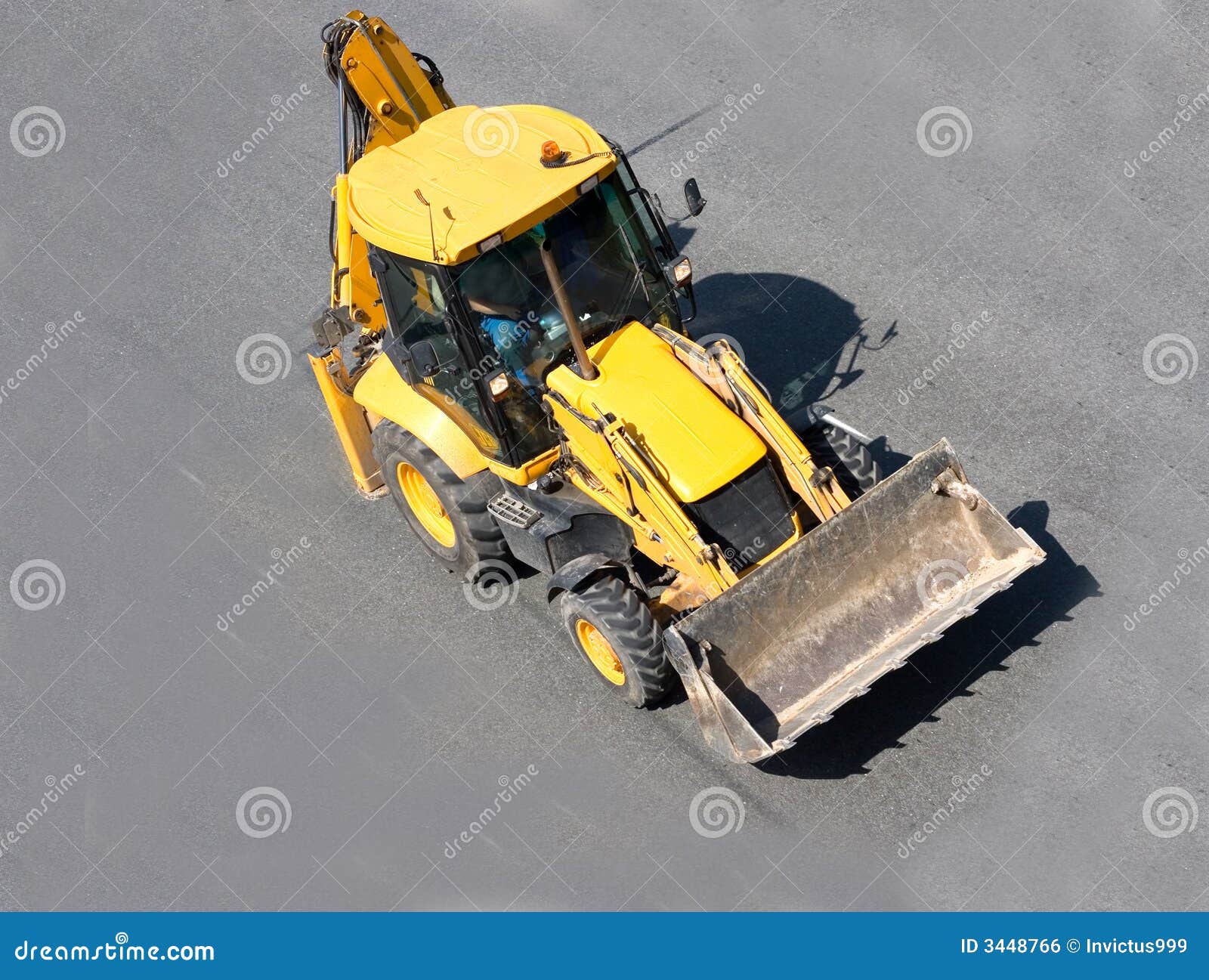 Yellow Construction Tractor Stock Photo - Image of drive, mahine: 3448766
