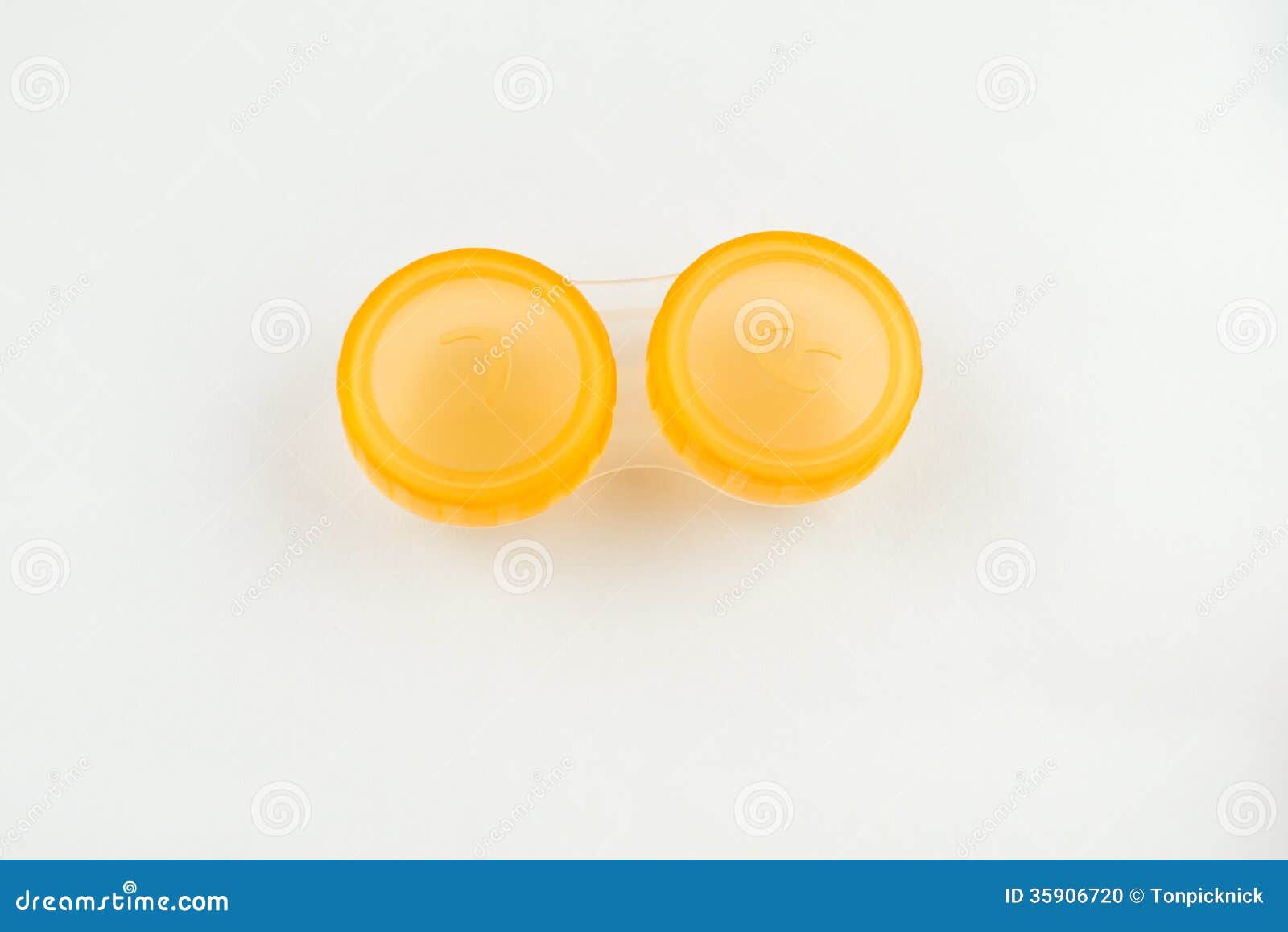 Yellow Contact lens case stock photo. Image of eyesight - 35906720