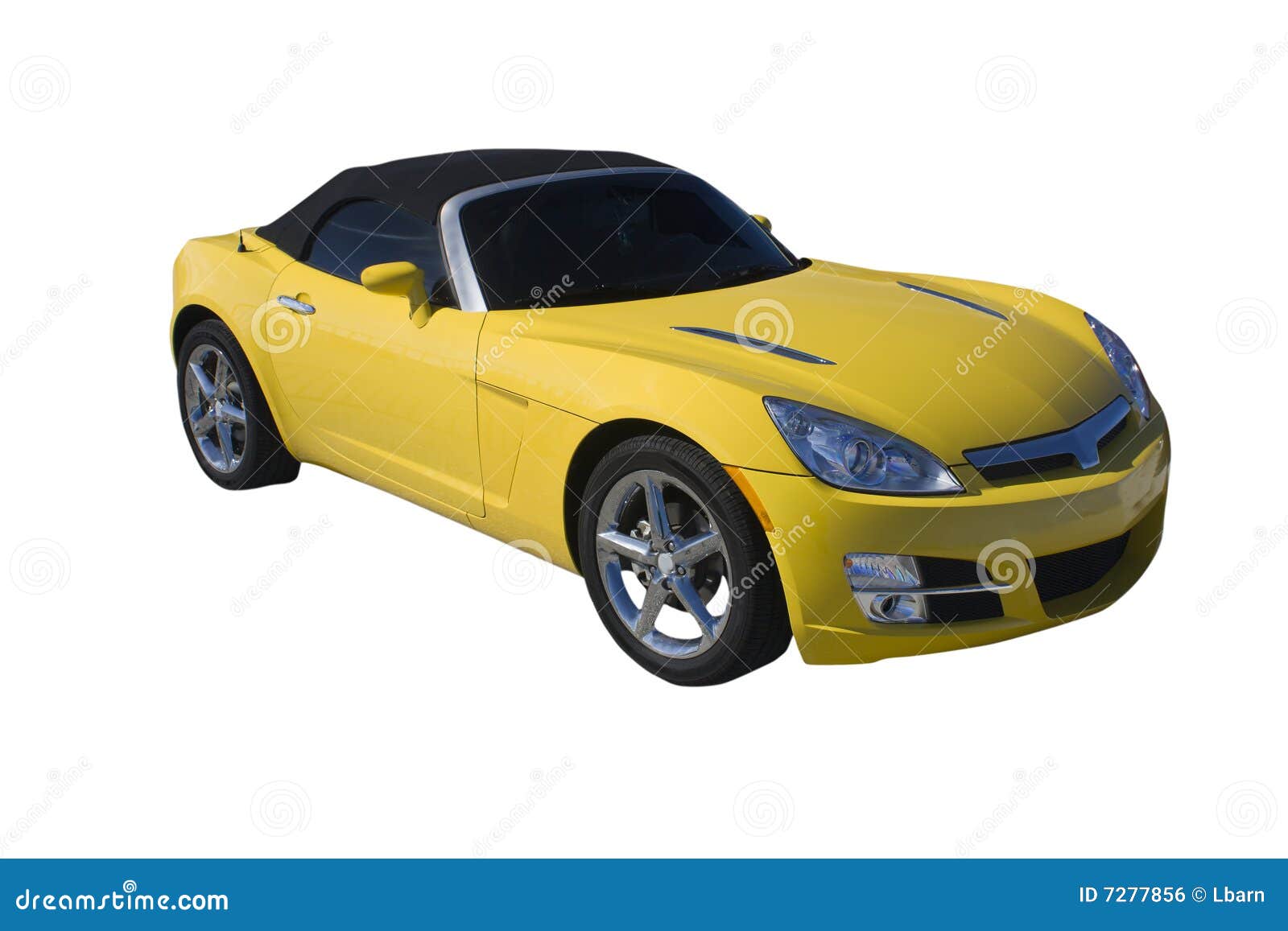 Yellow convertible stock photo. Image of chrome, coupe - 7277856