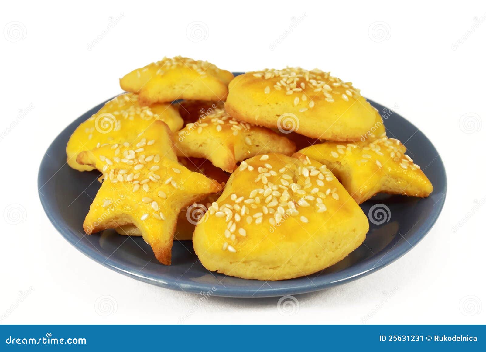 Yellow cookies on a plate stock image. Image of cookies - 25631231