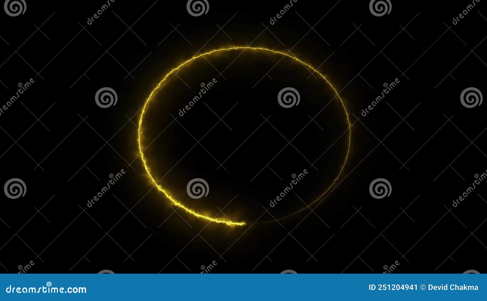 Yellow Core Neon Light Glow Circle Frame. Stock Video - Video of energy ...