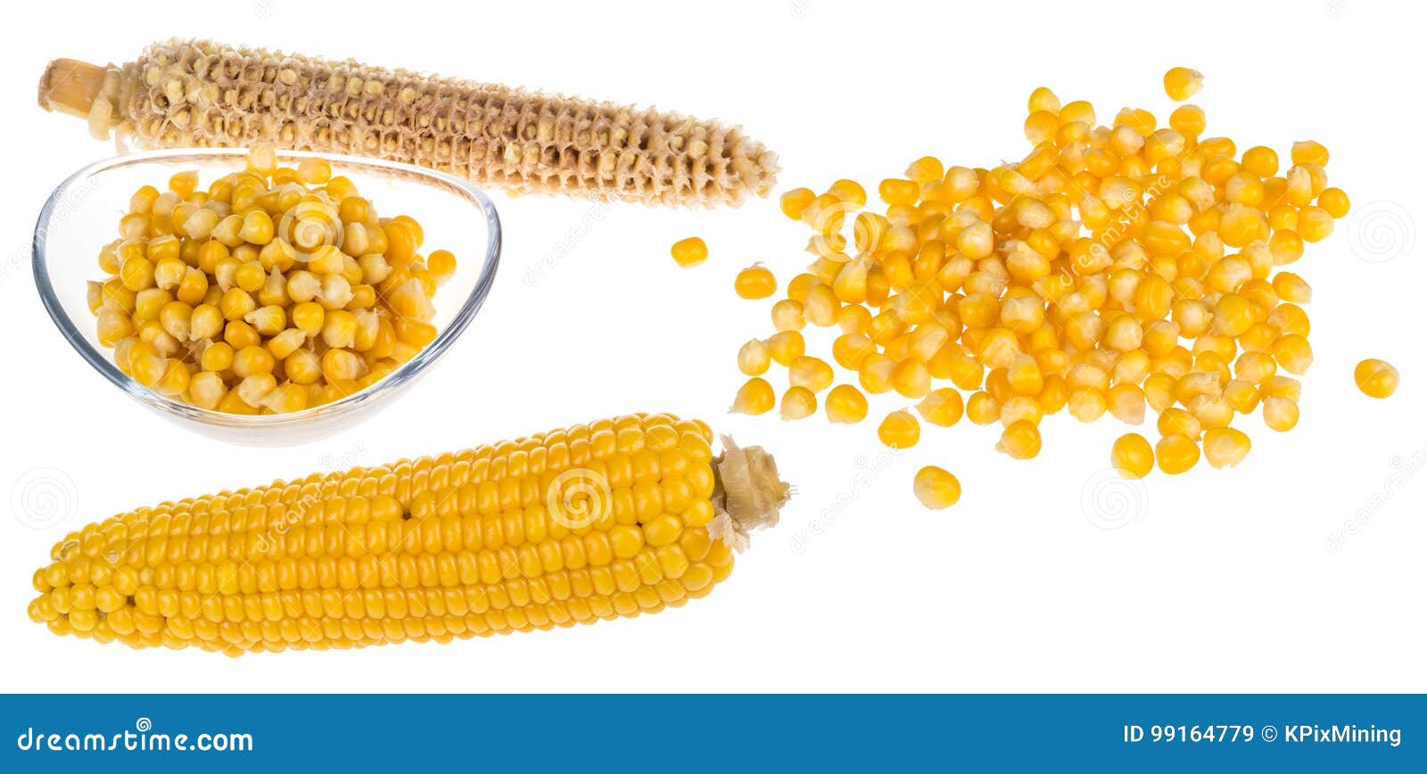 Collection of Objects from Boiled Corn Stock Image - Image of food ...