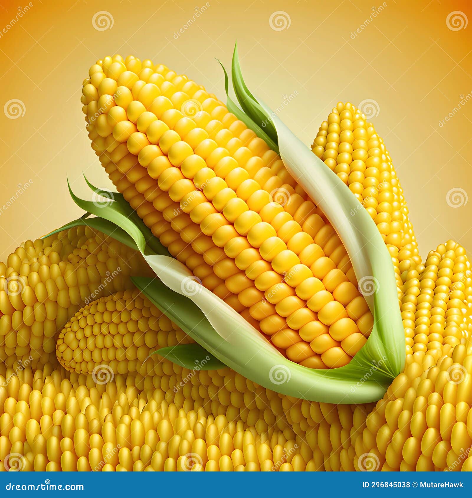 Yellow Corn Cobs on a Light Background. Corn As a Dish of Thanksgiving ...