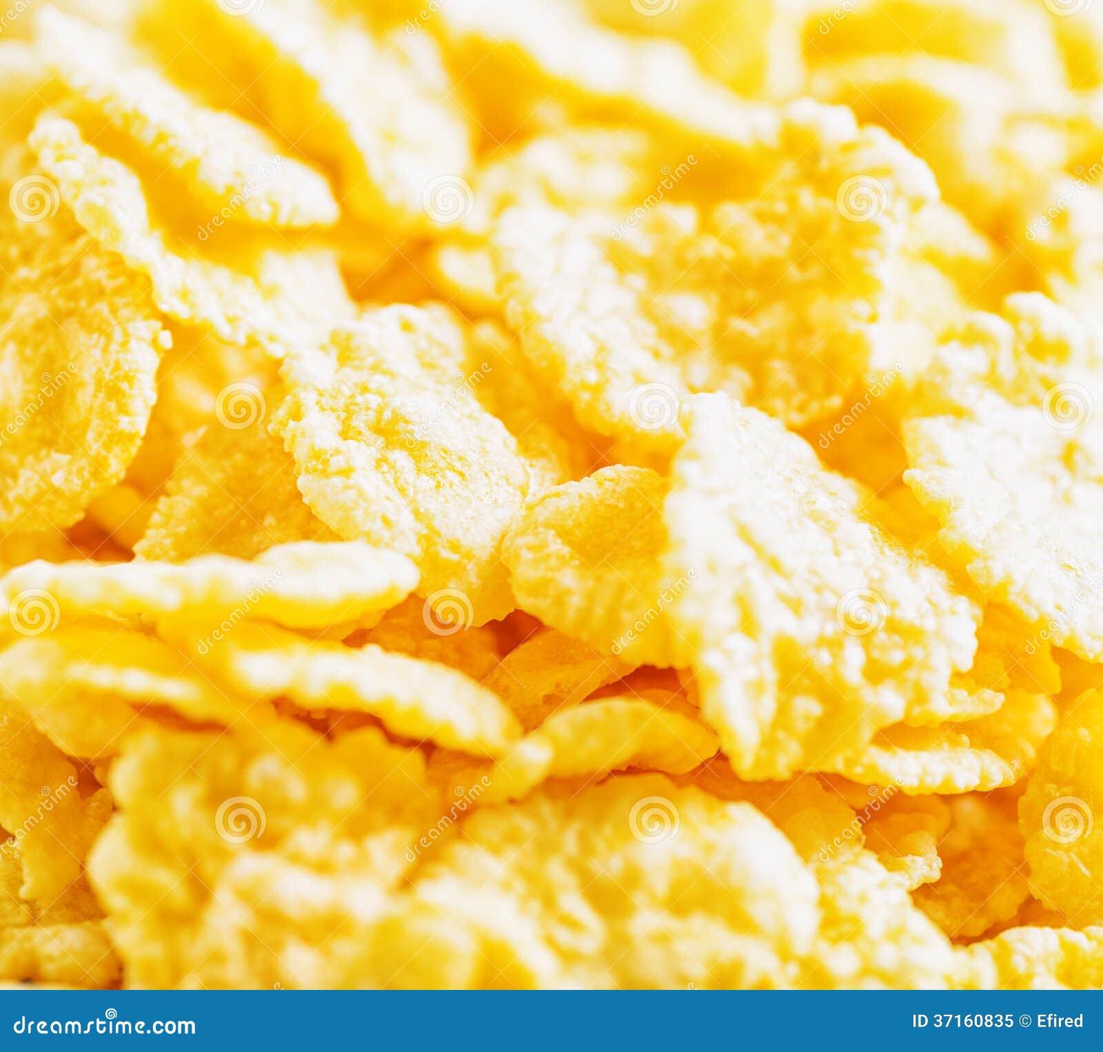 Yellow Corn Flakes. Closeup View Stock Image - Image of cereal, morning ...