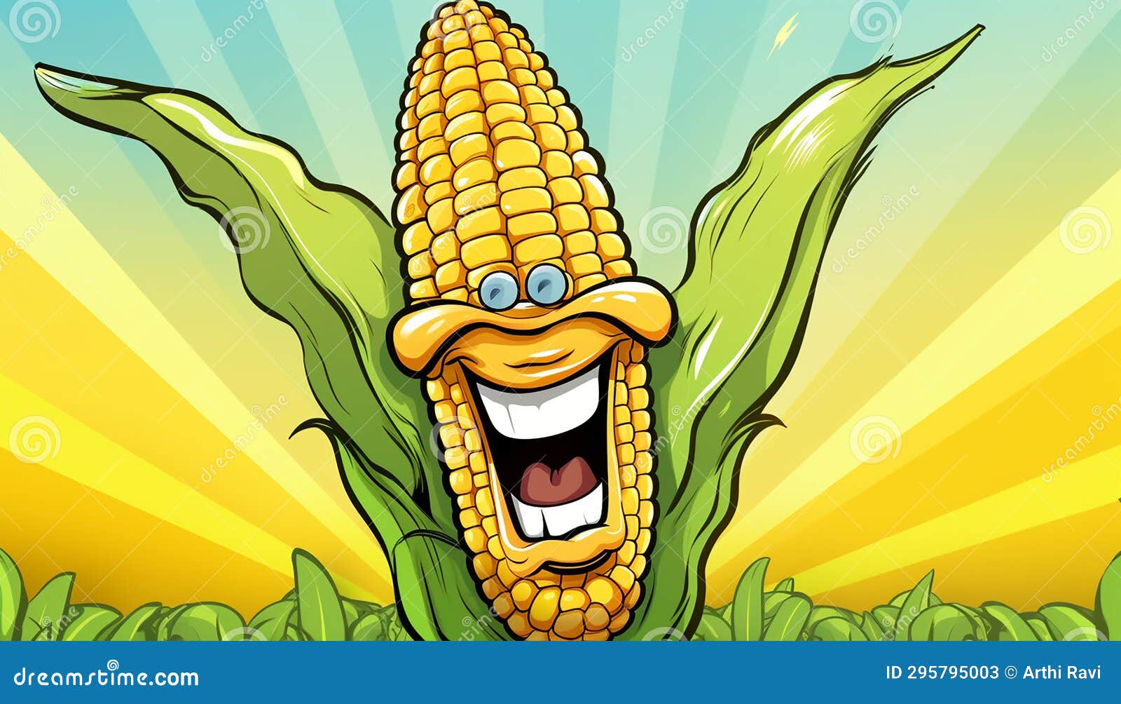 Cartoon character of corn stock illustration. Illustration of plant ...