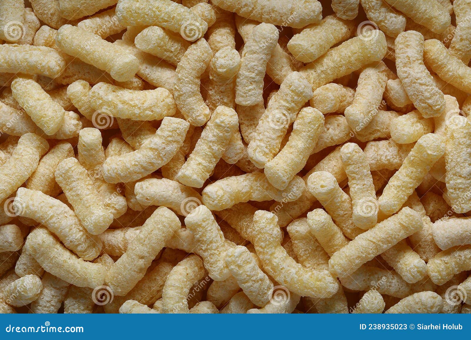Yellow Corn Sticks Close-up Top View. Background and Textures. Stock ...