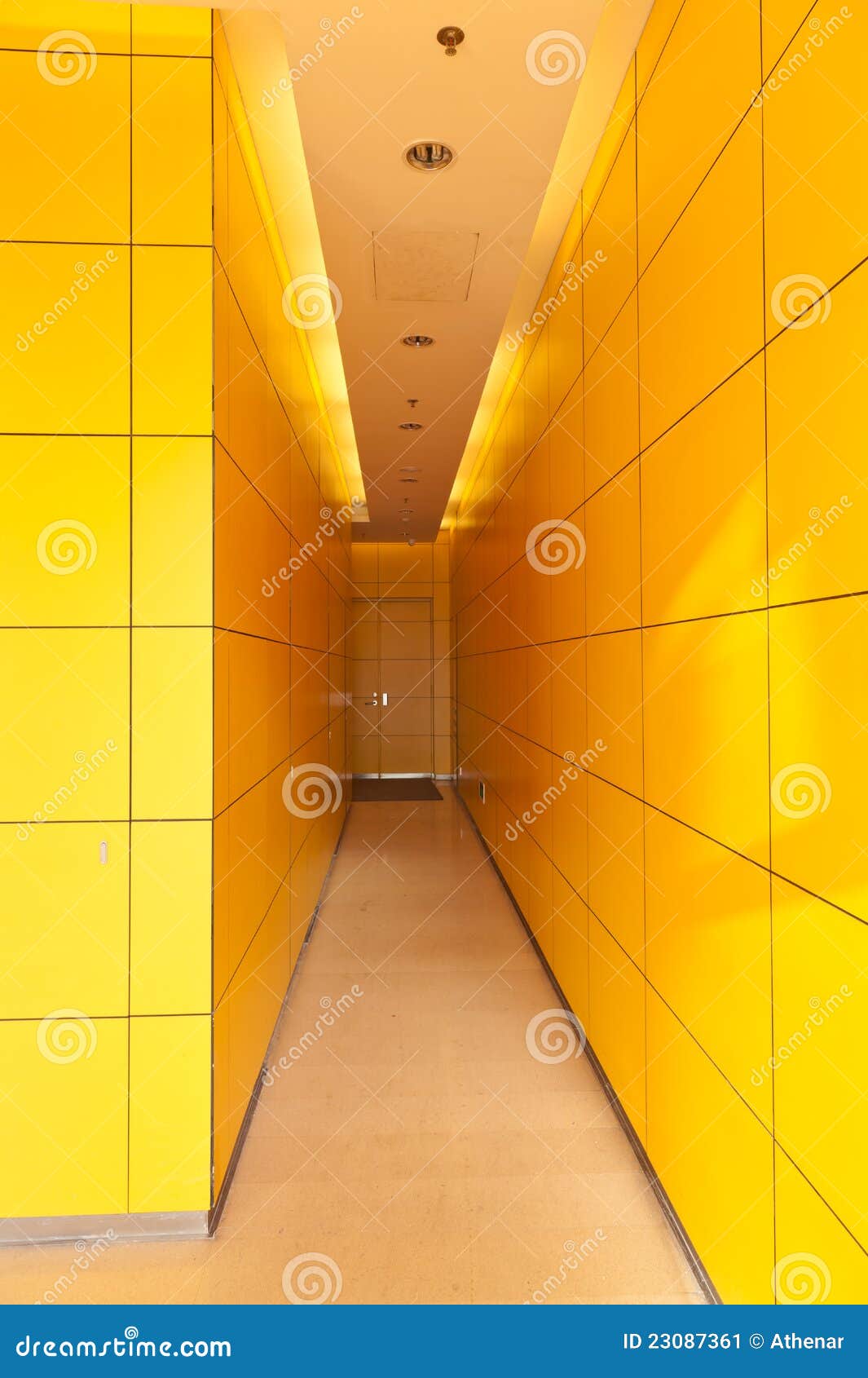 Yellow corridor stock image. Image of asia, corridor - 23087361