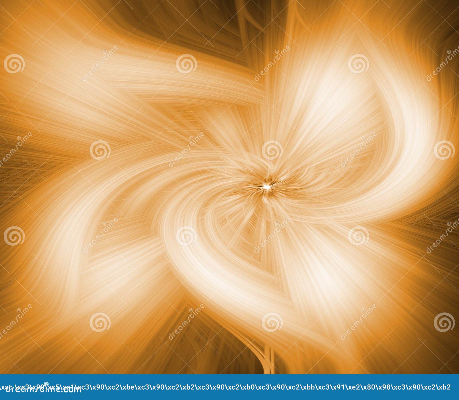 Yellow Cosmic Explode. Abstract Modern Fractal Background Stock ...