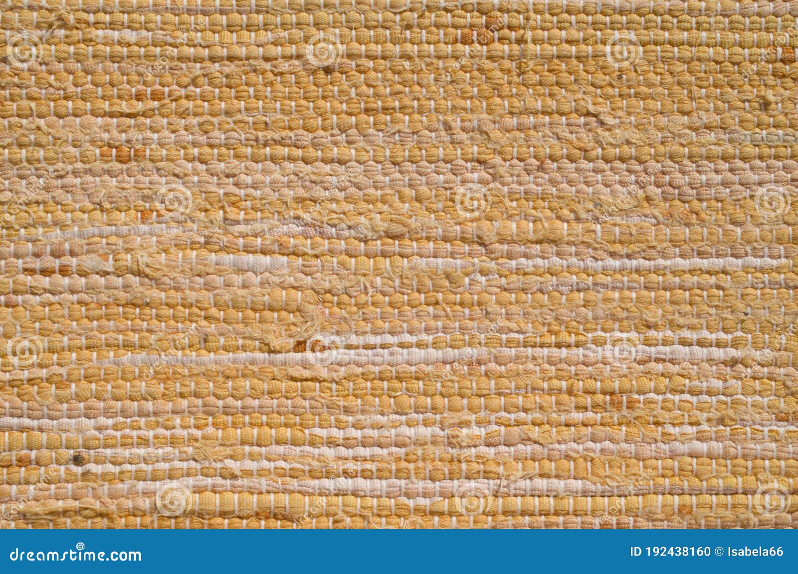 Yellow Cotton Rag Rug Close Stock Photo - Image of fiber, structure ...