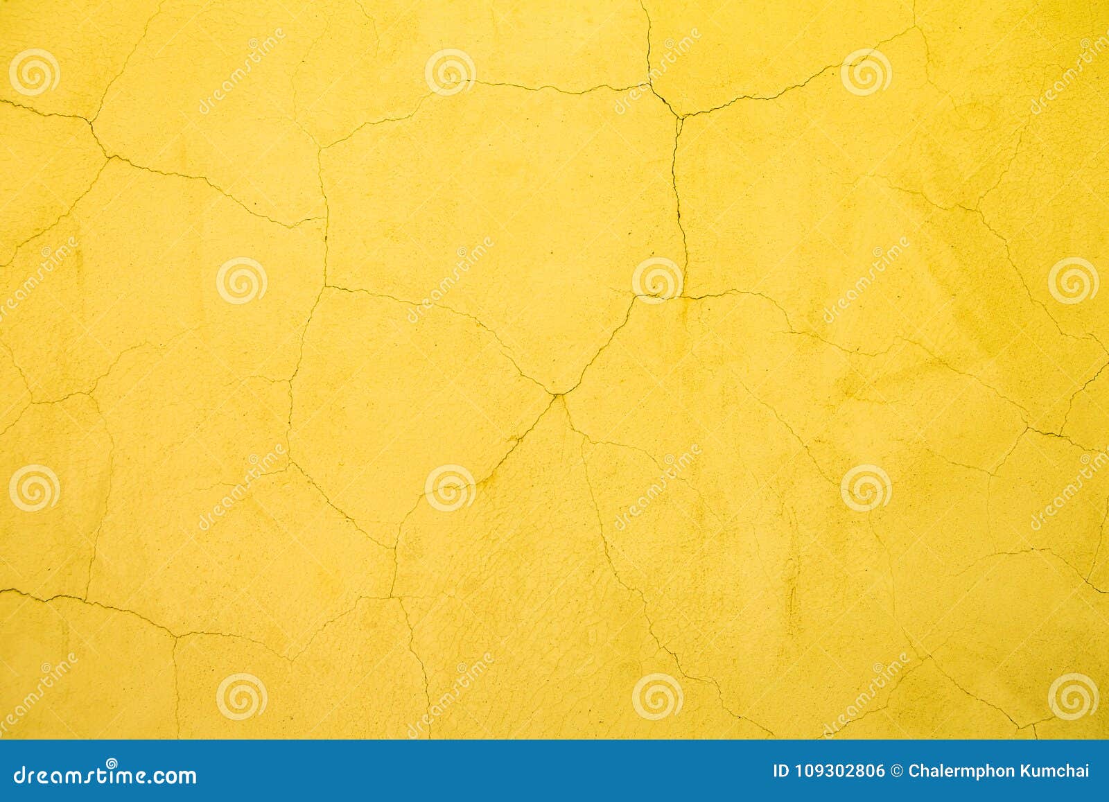 Yellow Crack Wall Background Texture Stock Photo - Image of pavement ...