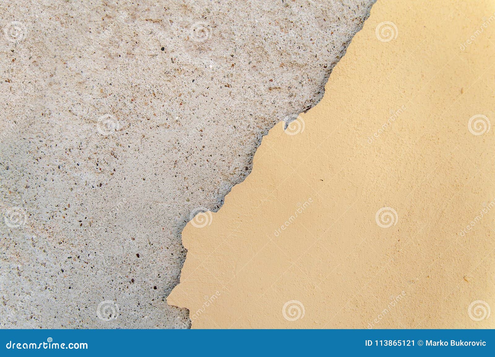 Yellow Cracker Plaster Wall Texture Old Building Facade Stock Image ...