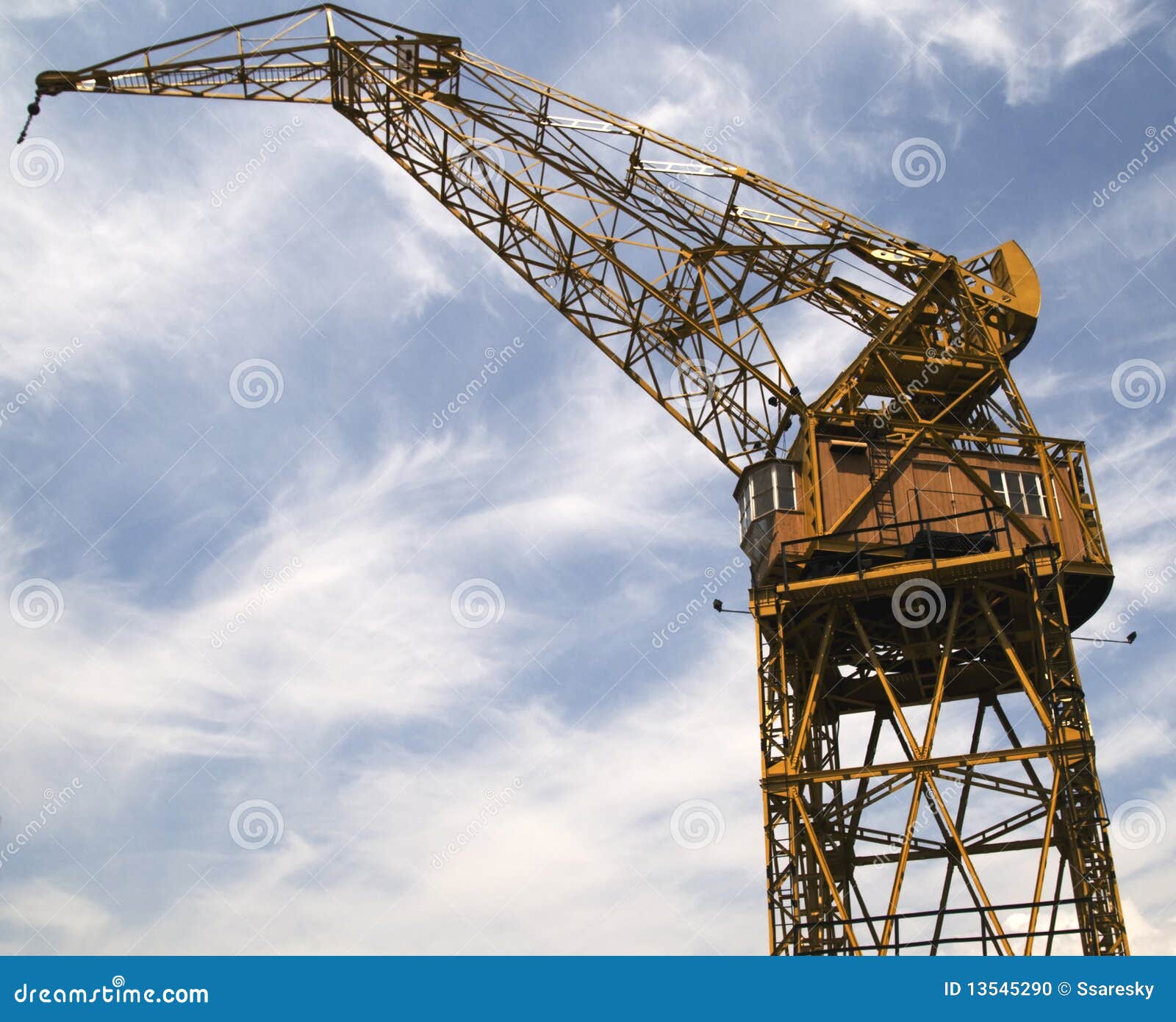 Yellow crane stock photo. Image of argentina, puerto - 13545290