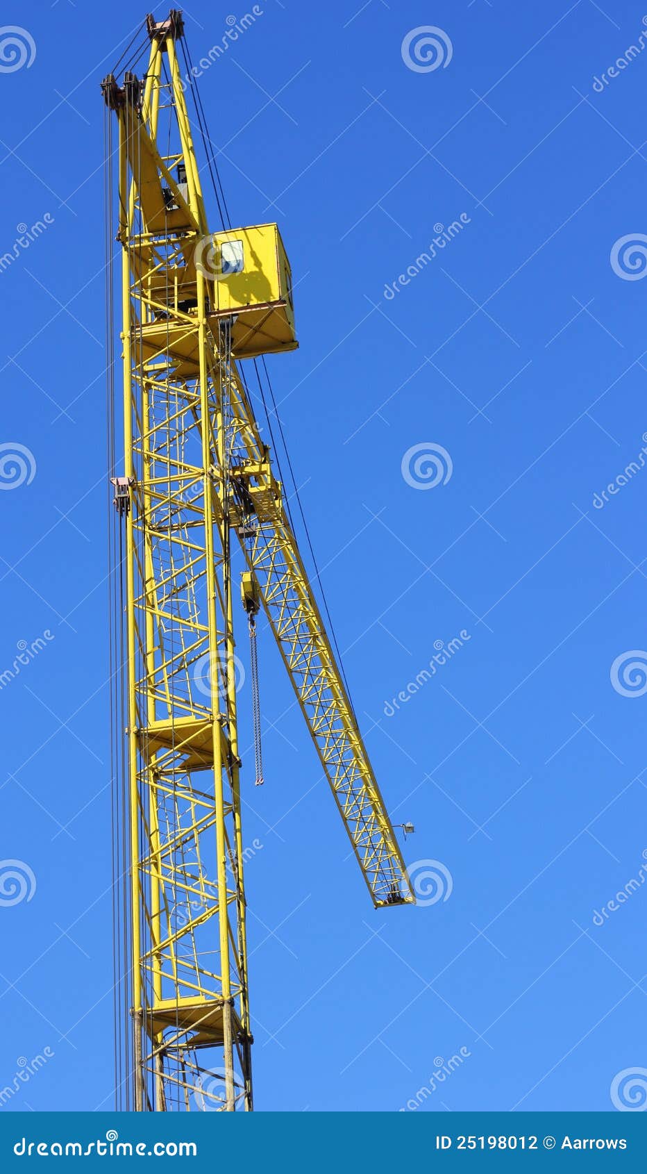 Yellow crane stock photo. Image of build, site, large - 25198012
