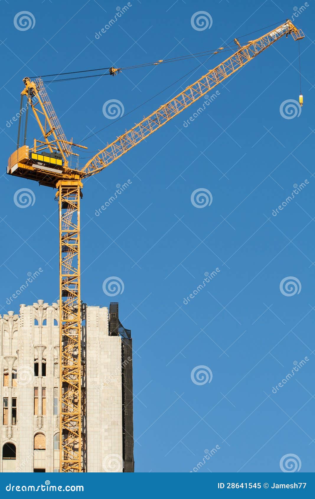 Yellow Crane stock image. Image of hoisting, hydraulic - 28641545