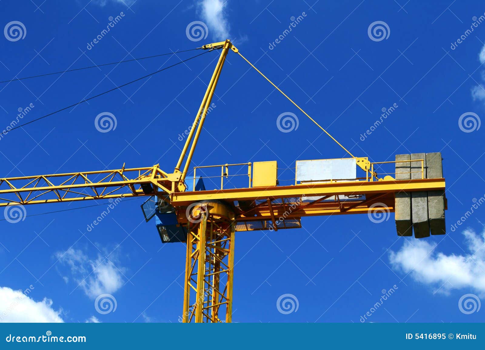 Yellow crane stock image. Image of operator, timber, close - 5416895