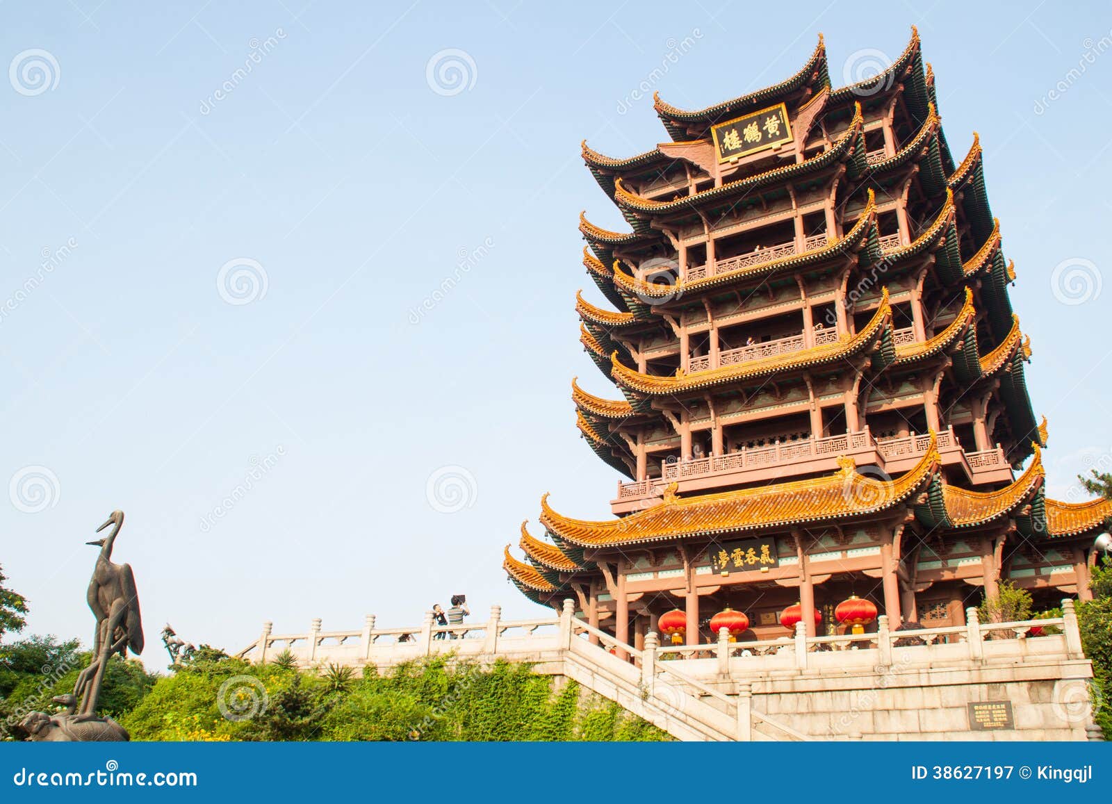 Yellow Crane Tower Temple in Wuhan,China Editorial Photography - Image ...