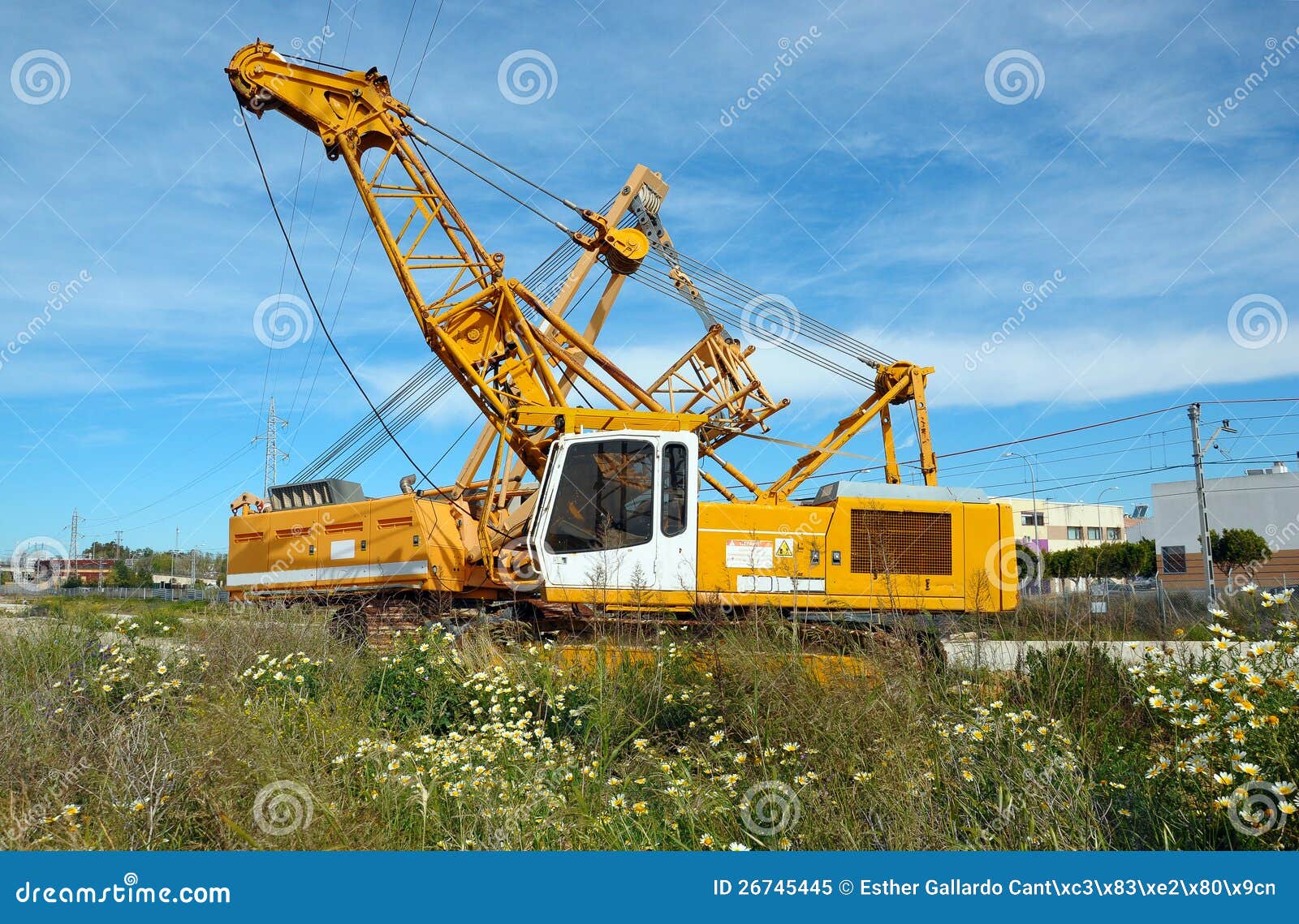 Yellow cranes stock image. Image of yellow, machine, iron - 26745445