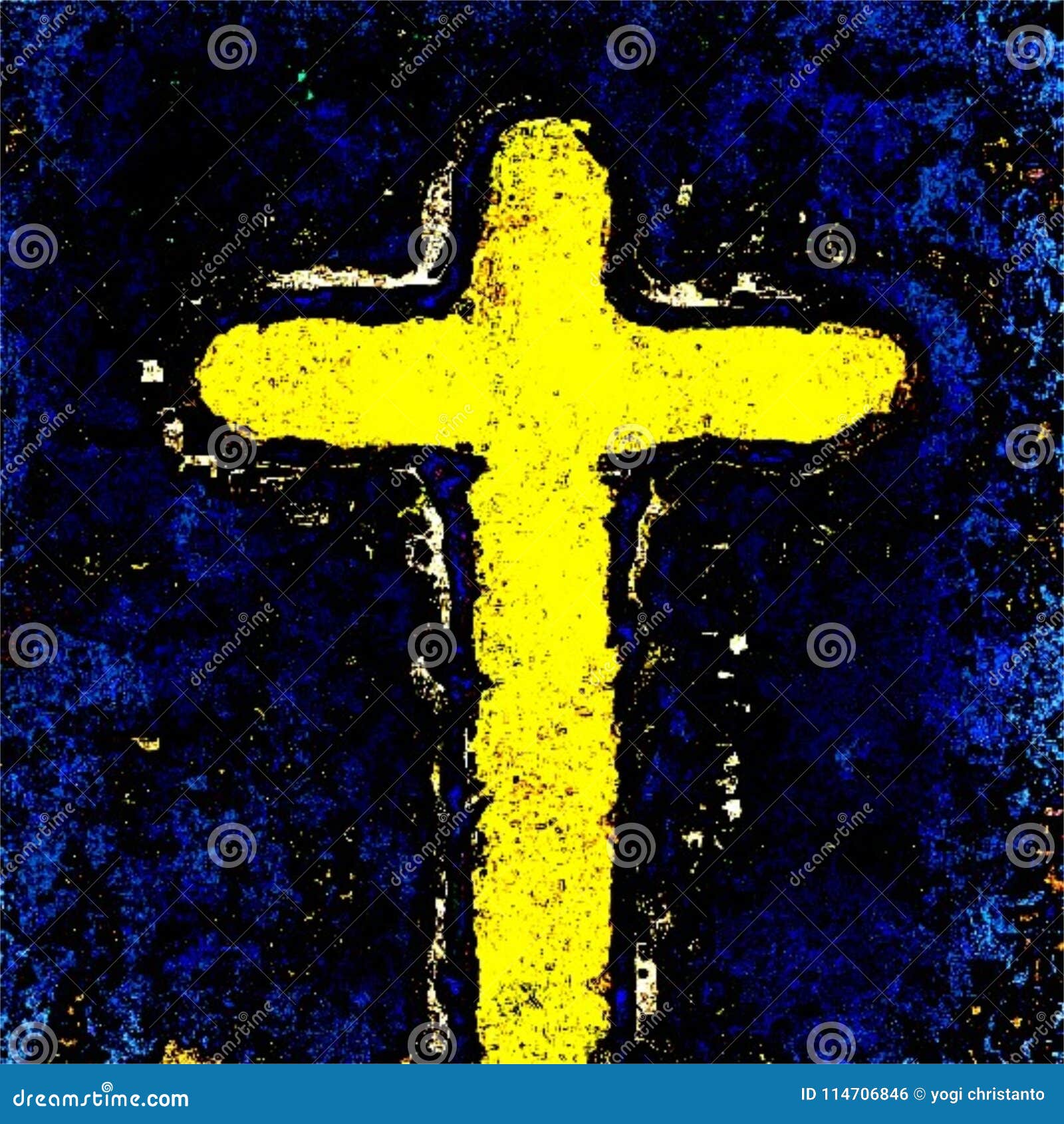 Yellow Cross of Jesus Christ Stock Vector - Illustration of christ ...