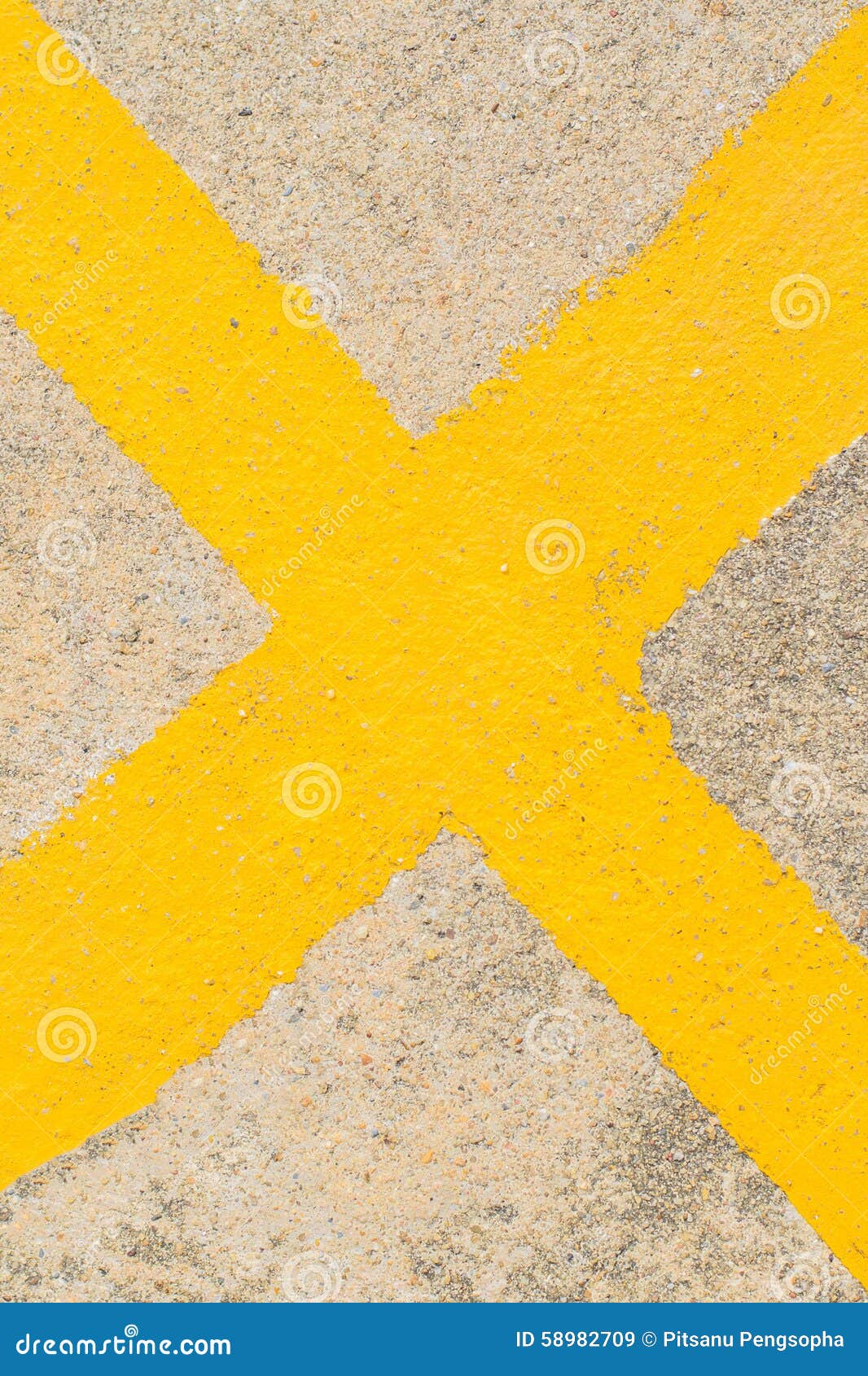 Yellow Cross on the Road stock image. Image of clolour - 58982709
