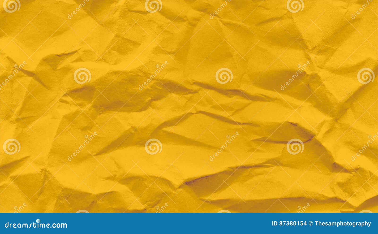 Yellow crumbled paper stock photo. Image of creased, floor - 87380154