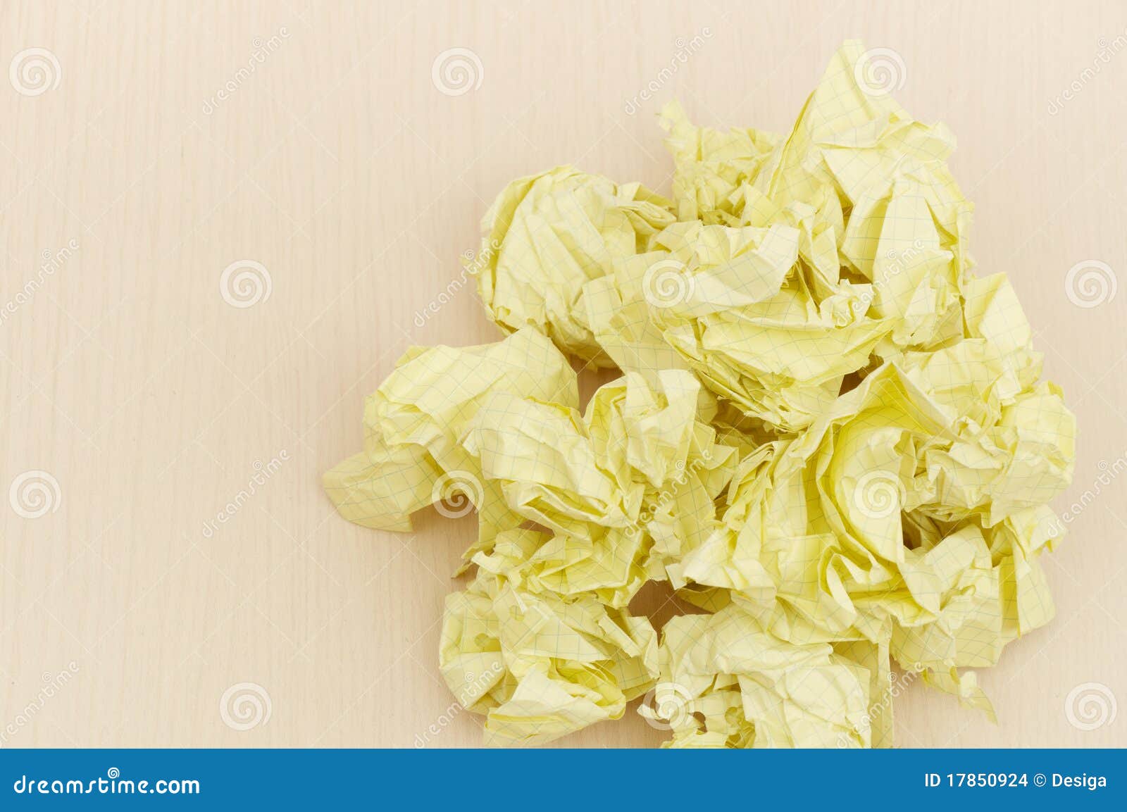 Yellow crumpled paper stock photo. Image of negative - 17850924