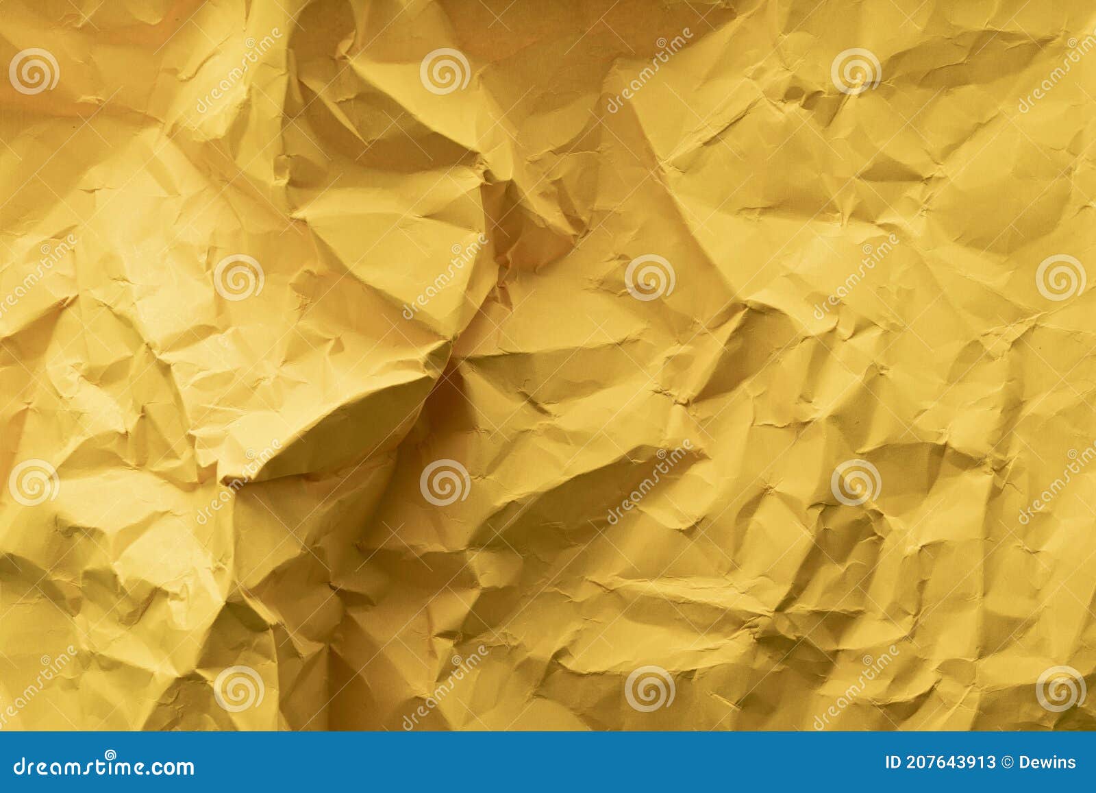 Yellow Crumpled Paper Texture Background, Yellow Paper Background Stock ...