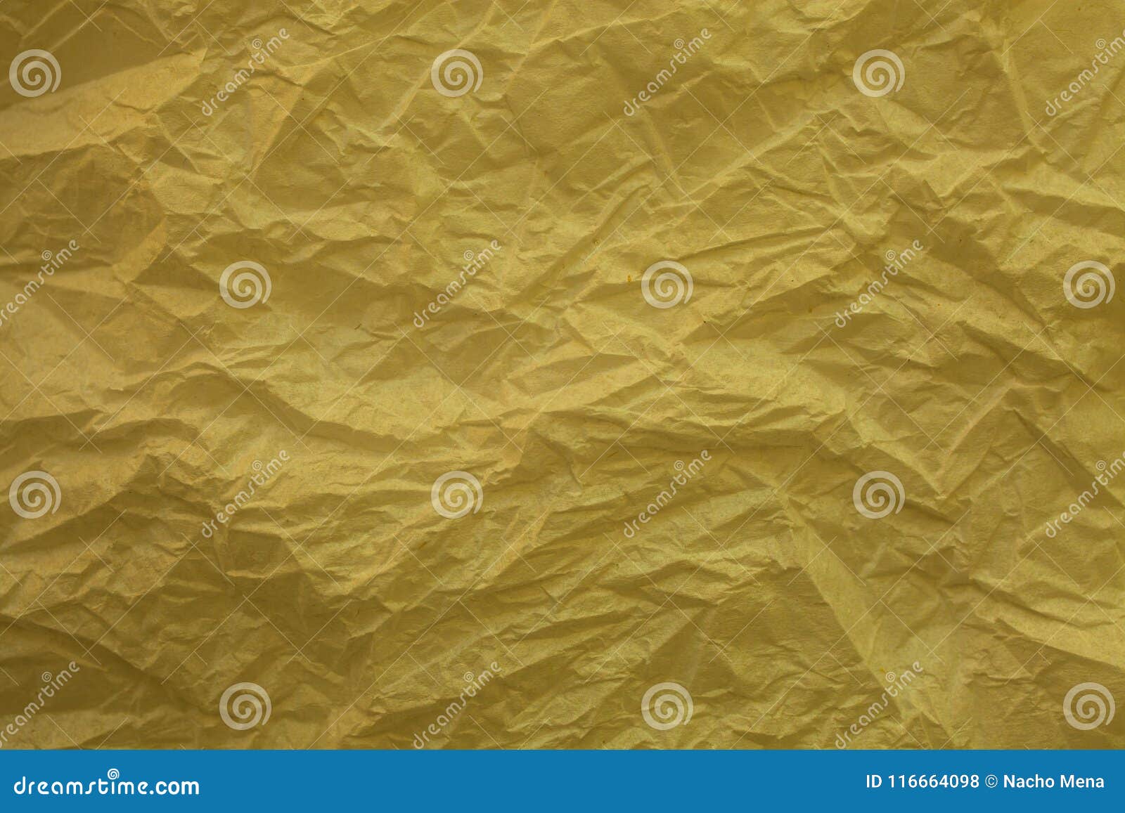 Yellow Crumpled Paper Texture and Background. Close Up View of Yellow ...