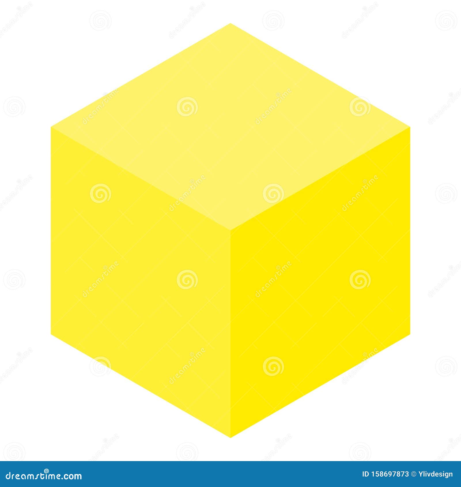 Yellow Cube Icon, Isometric Style Stock Vector - Illustration of color ...