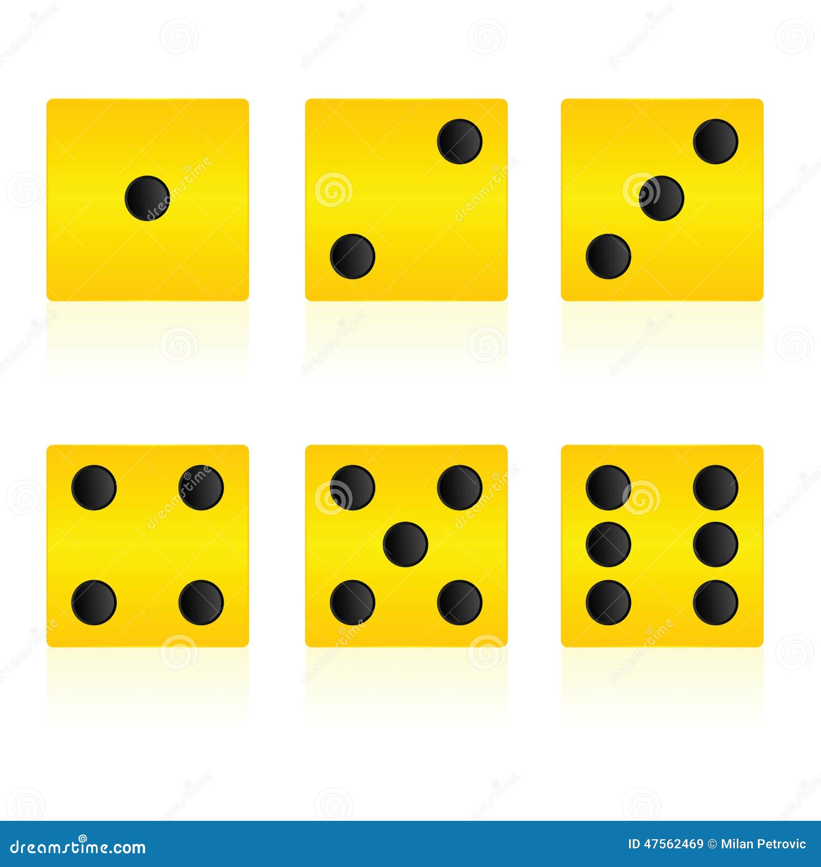 Yellow Cube Illustration for Playing Game Stock Vector - Illustration ...