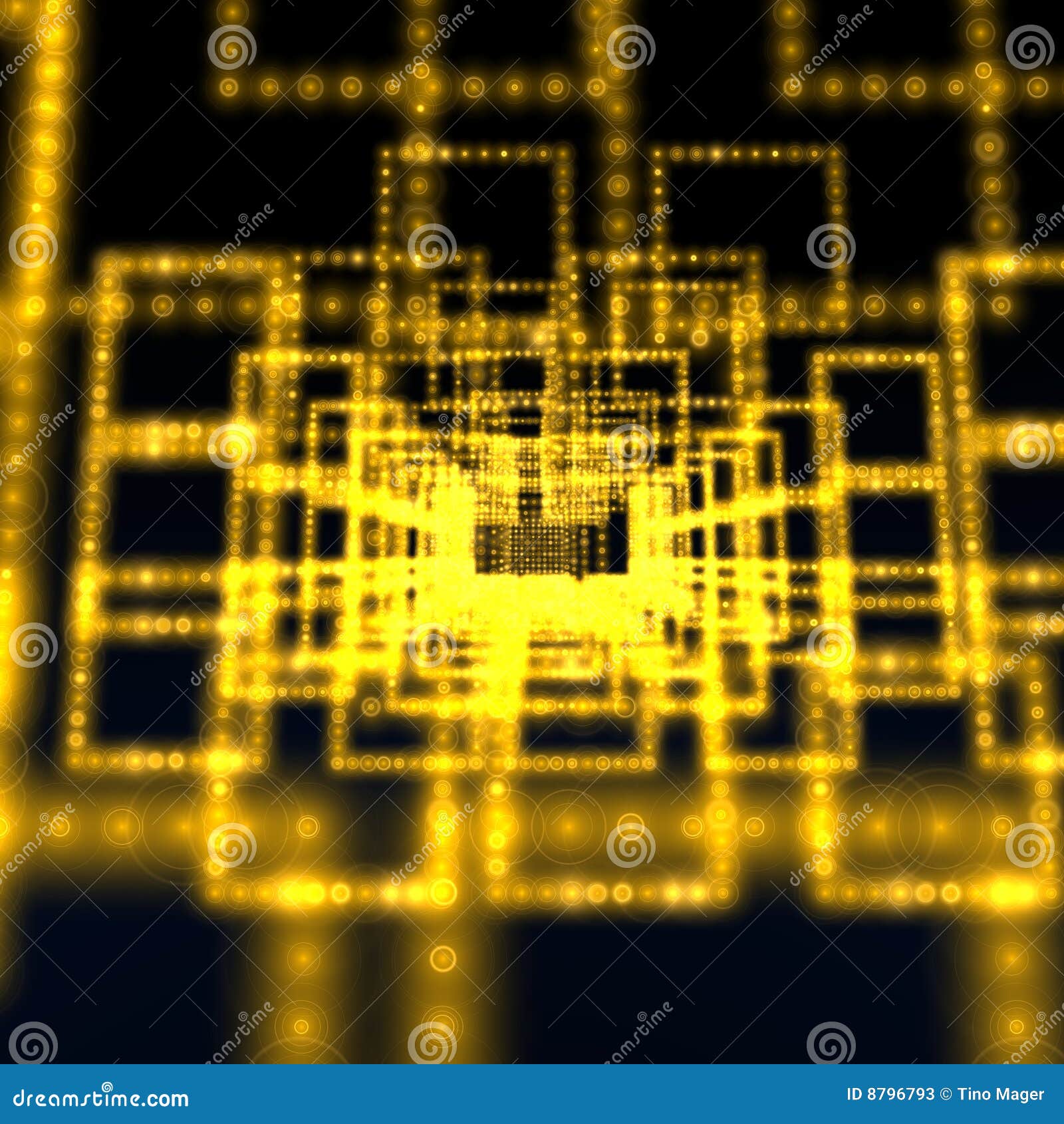 Yellow cube matrix stock illustration. Illustration of render - 8796793