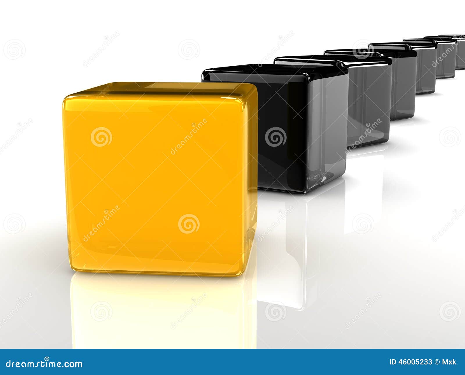 Yellow cube stock illustration. Illustration of distinctive - 46005233