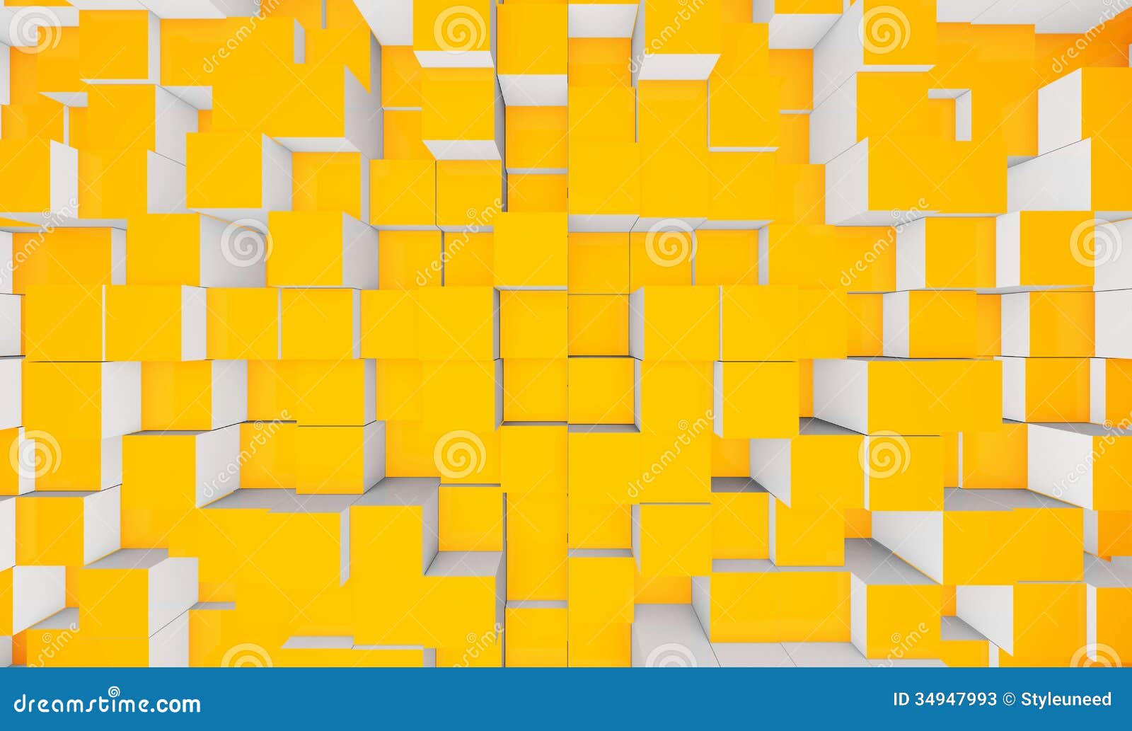 Yellow cubes stock image. Image of geometric, cubes, white - 34947993
