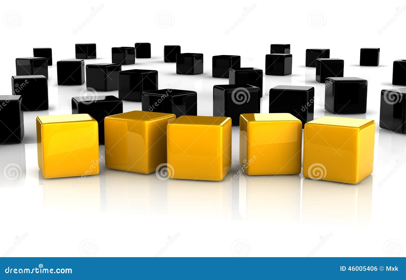 Yellow cubes stock illustration. Illustration of light - 46005406