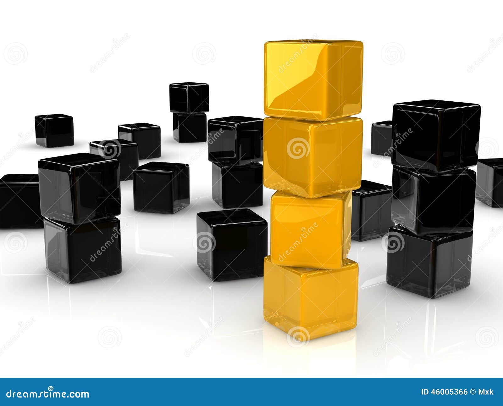 Yellow cubes stock illustration. Illustration of dimensional - 46005366