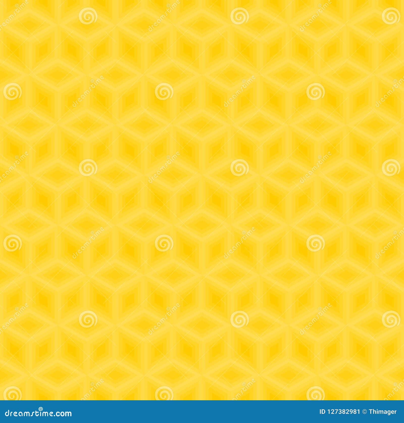 Yellow Cubes Pattern Seamless Background Vector. Stock Illustration ...