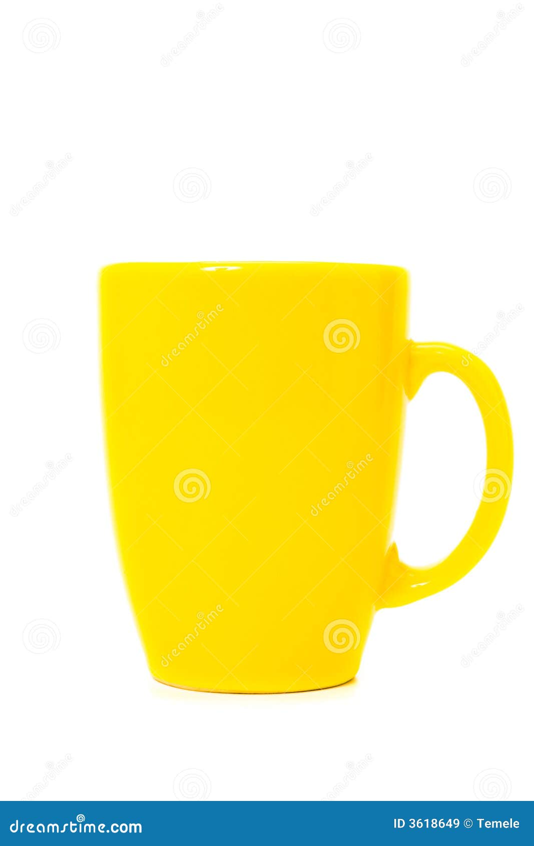 Yellow cup stock image. Image of isolated, handle, drink - 3618649