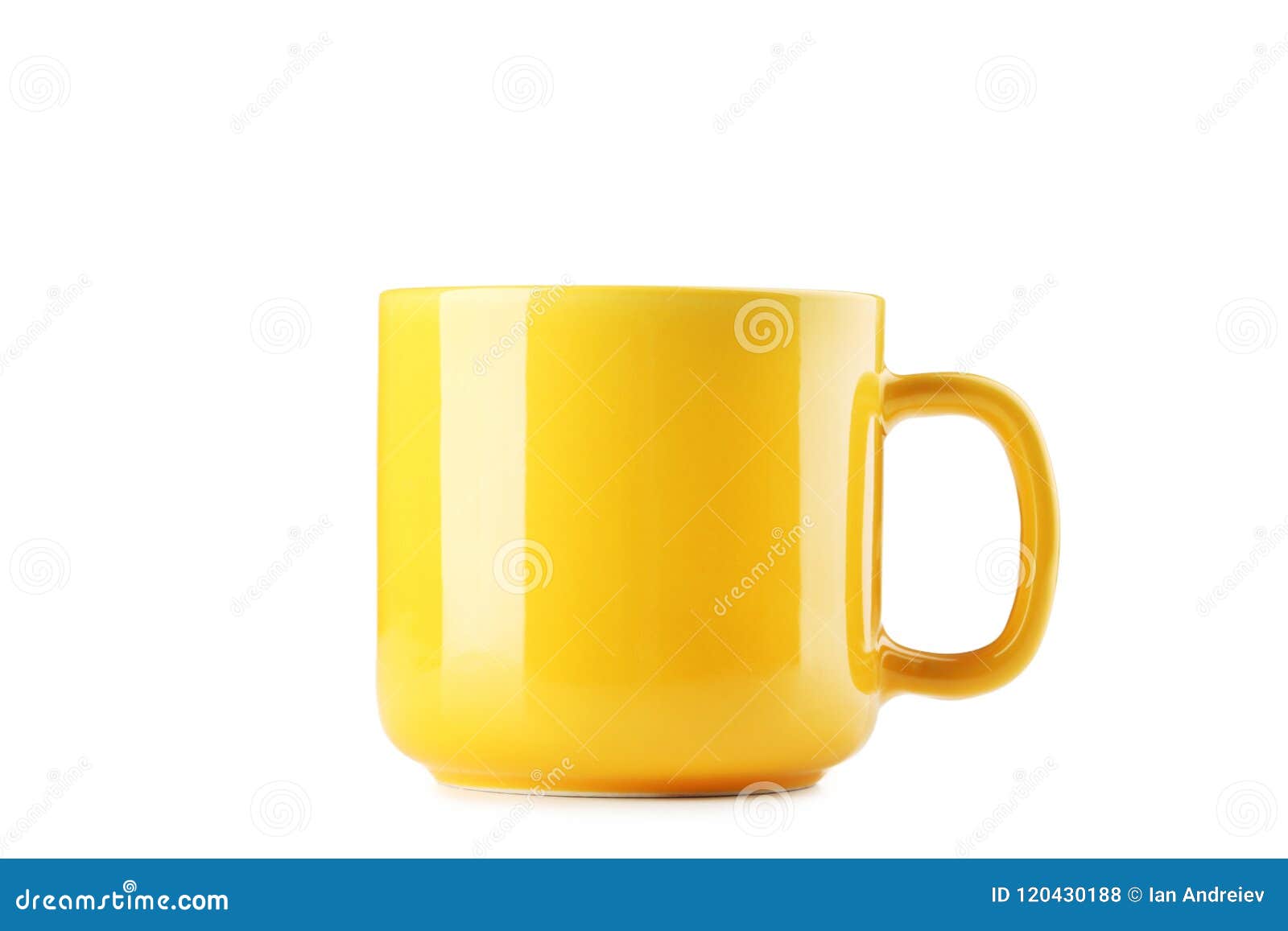 Yellow cup stock photo. Image of kitchen, handle, closeup - 120430188
