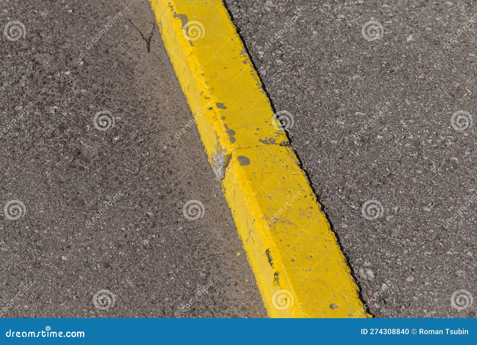 Yellow curb stone border stock photo. Image of black - 274308840