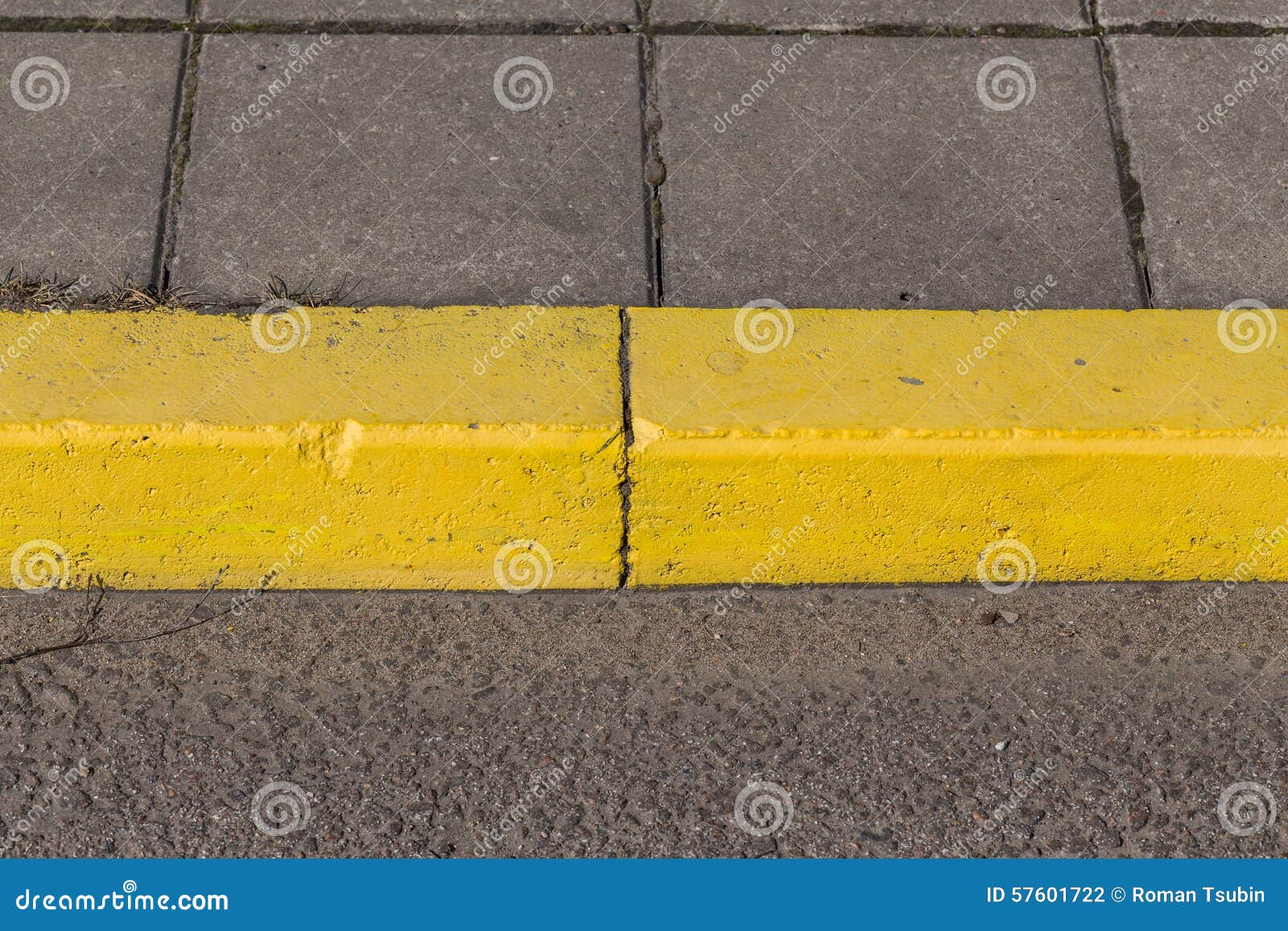 Yellow curb stone border stock photo. Image of gray, black - 57601722