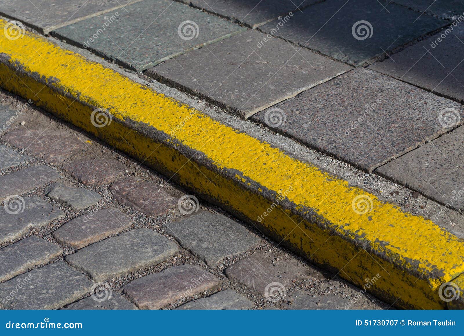 Yellow Curb Stone Border Royalty-Free Stock Photo | CartoonDealer.com ...