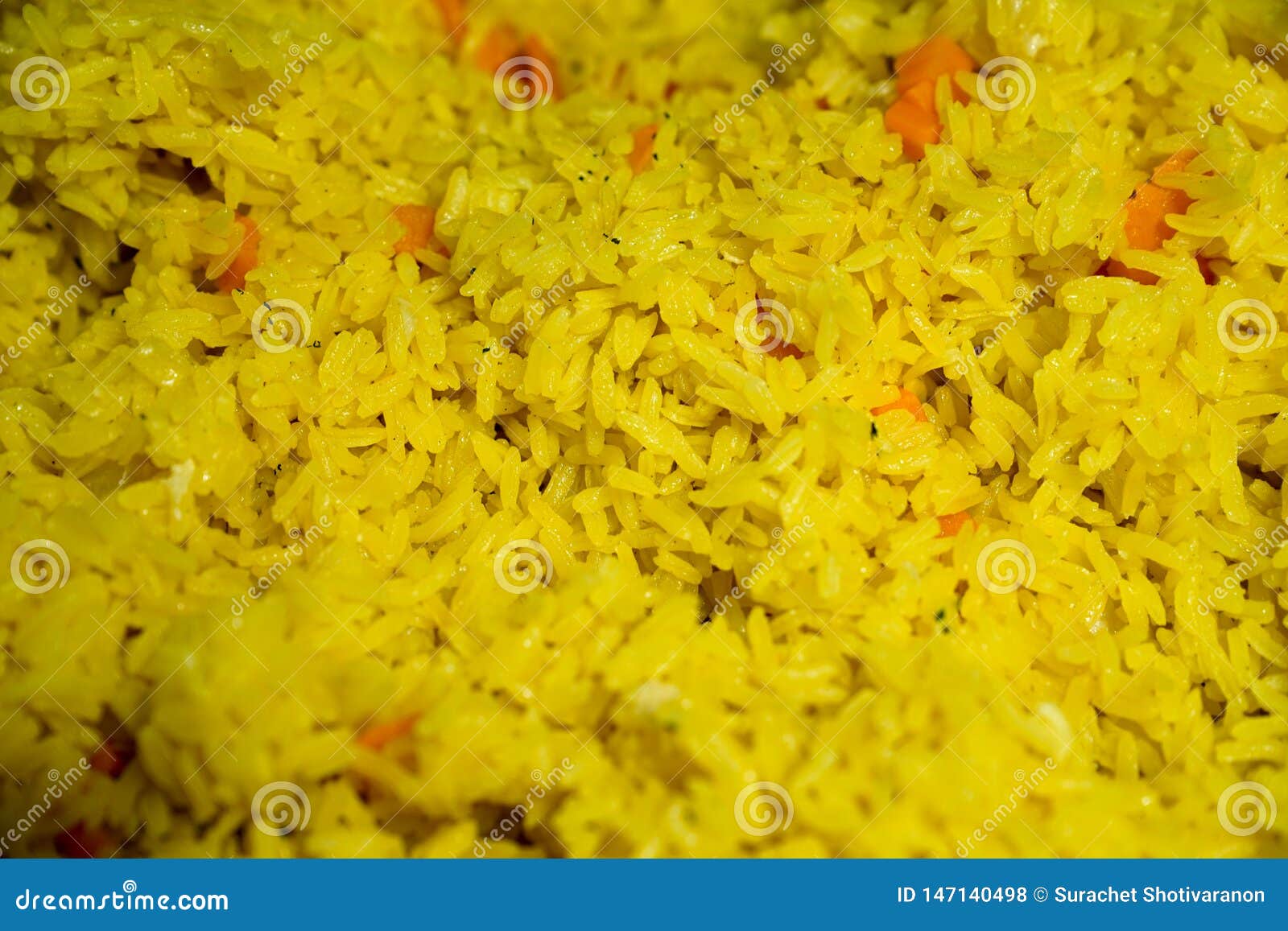 Yellow Curry Rice, Ready To Eat Stock Photo - Image of closeup, cook ...