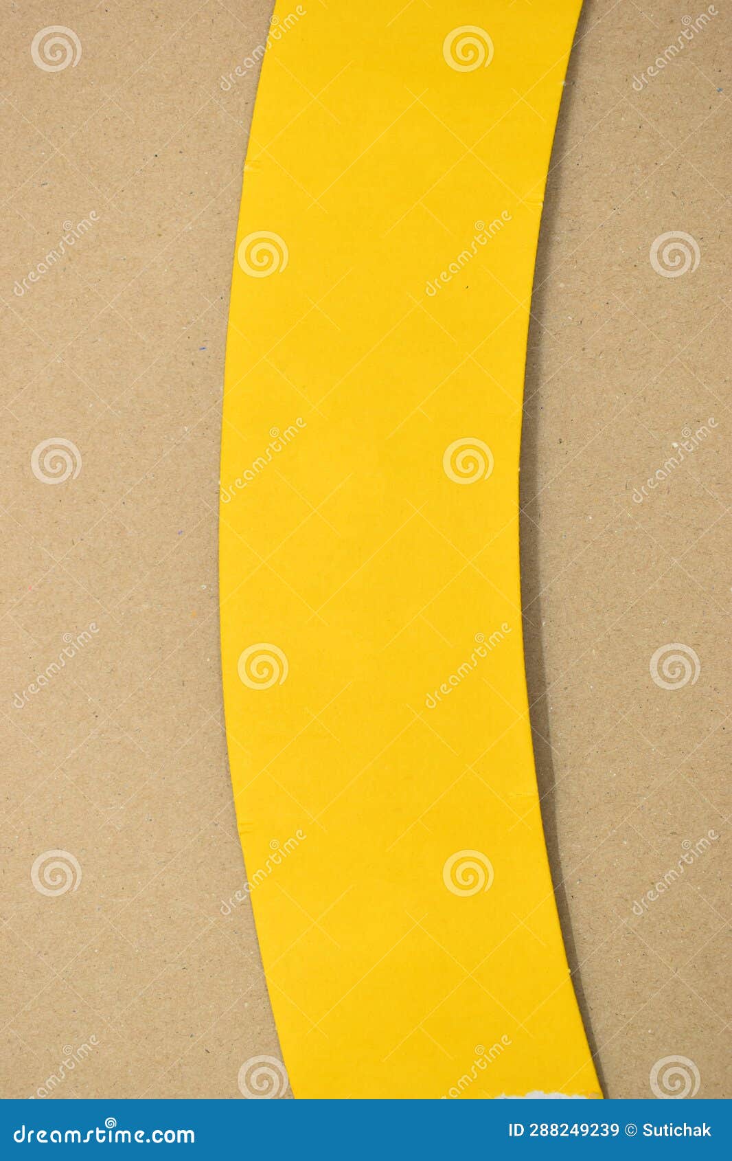 Yellow Curve Paper Put on Brown Background, Paper Industry Stock Image ...
