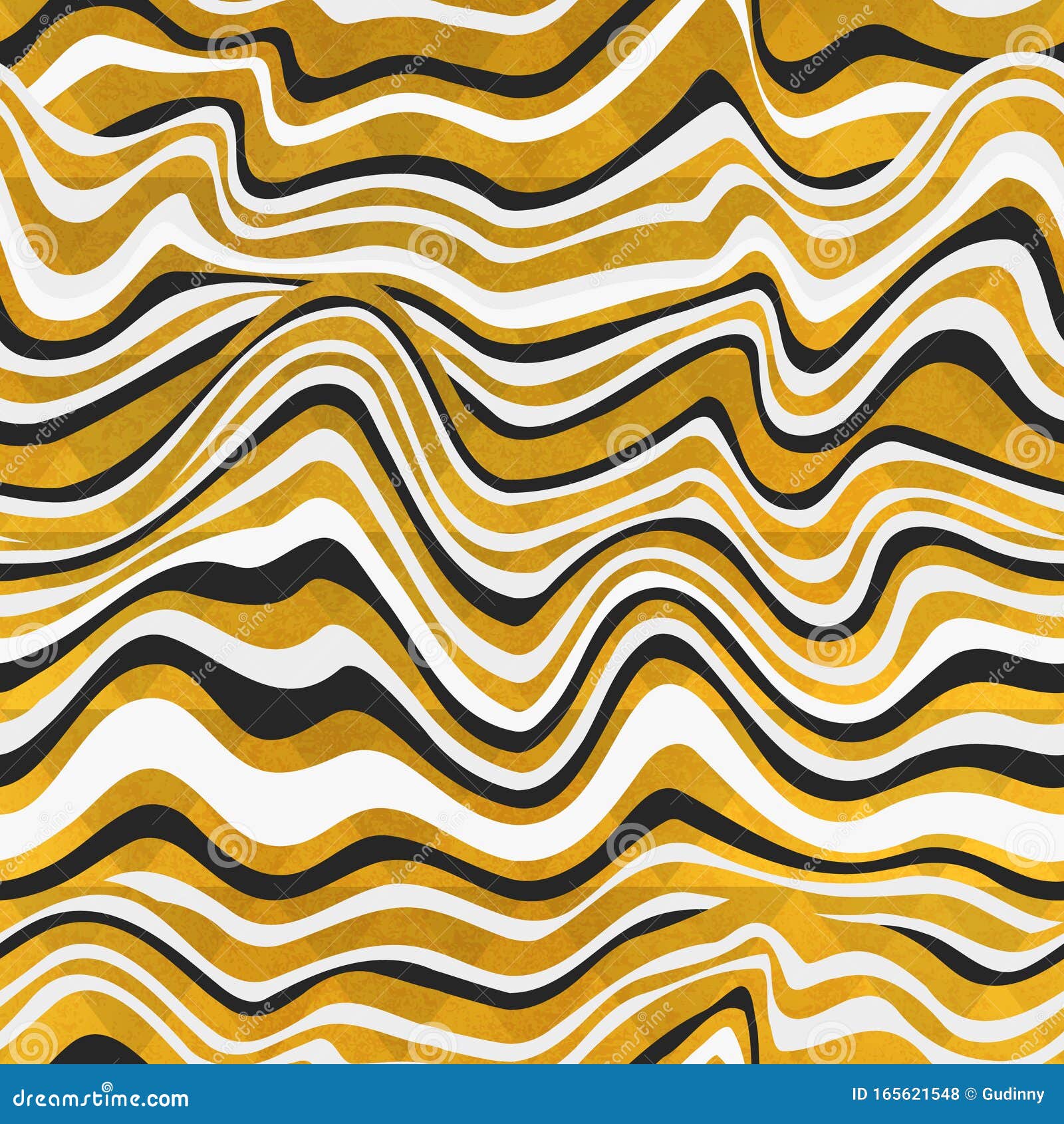 Yellow Curved Lines Pattern with Grunge Effect Stock Vector ...