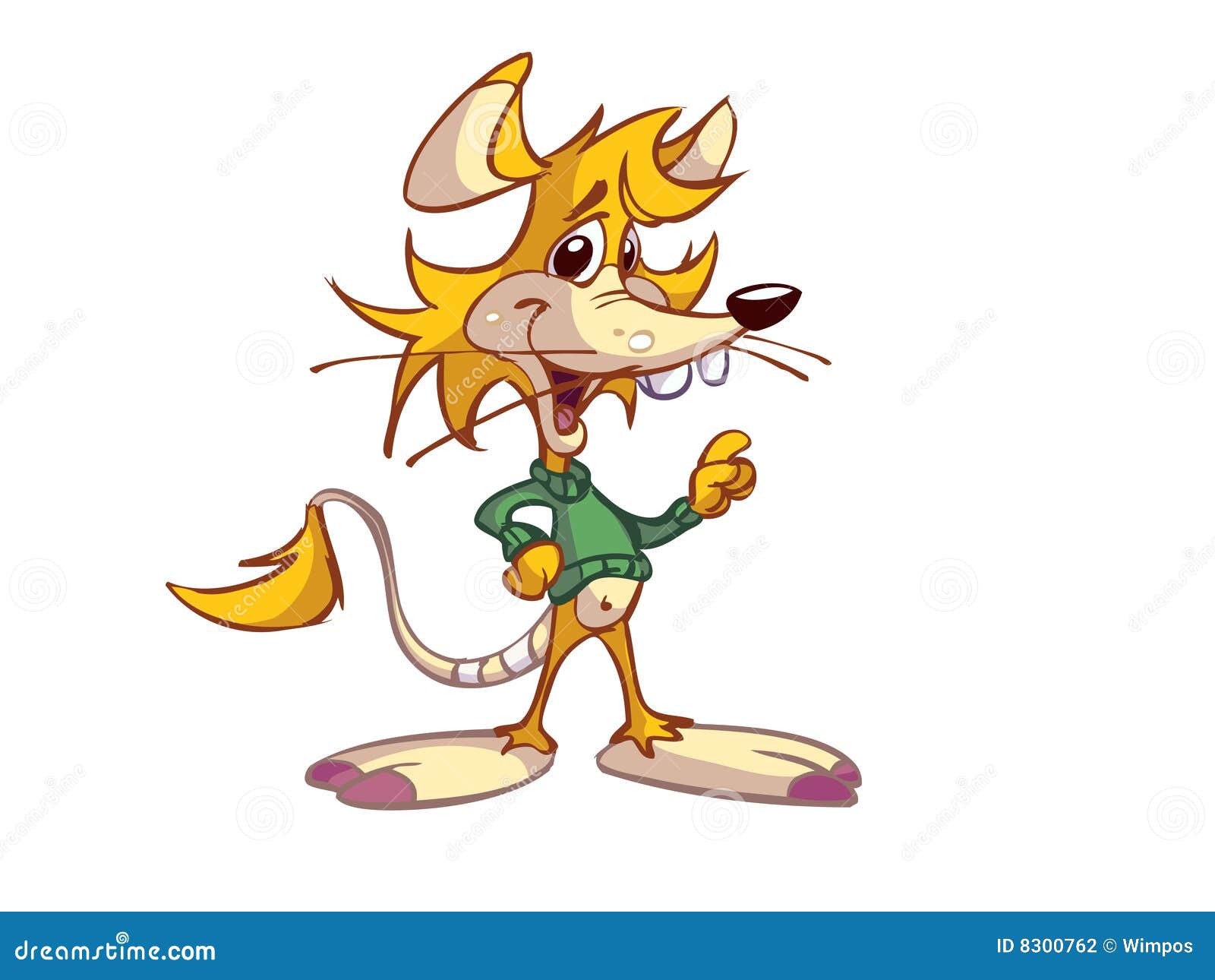 Yellow cute mouse stock illustration. Illustration of tail - 8300762